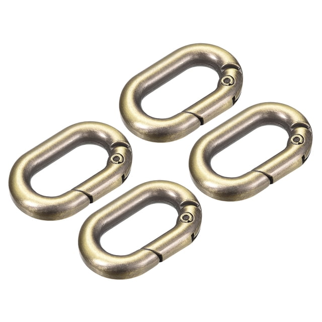 Uxcell 0.98 Inch Spring Oval Ring Round Snap Clip Trigger for Bag Purse ...