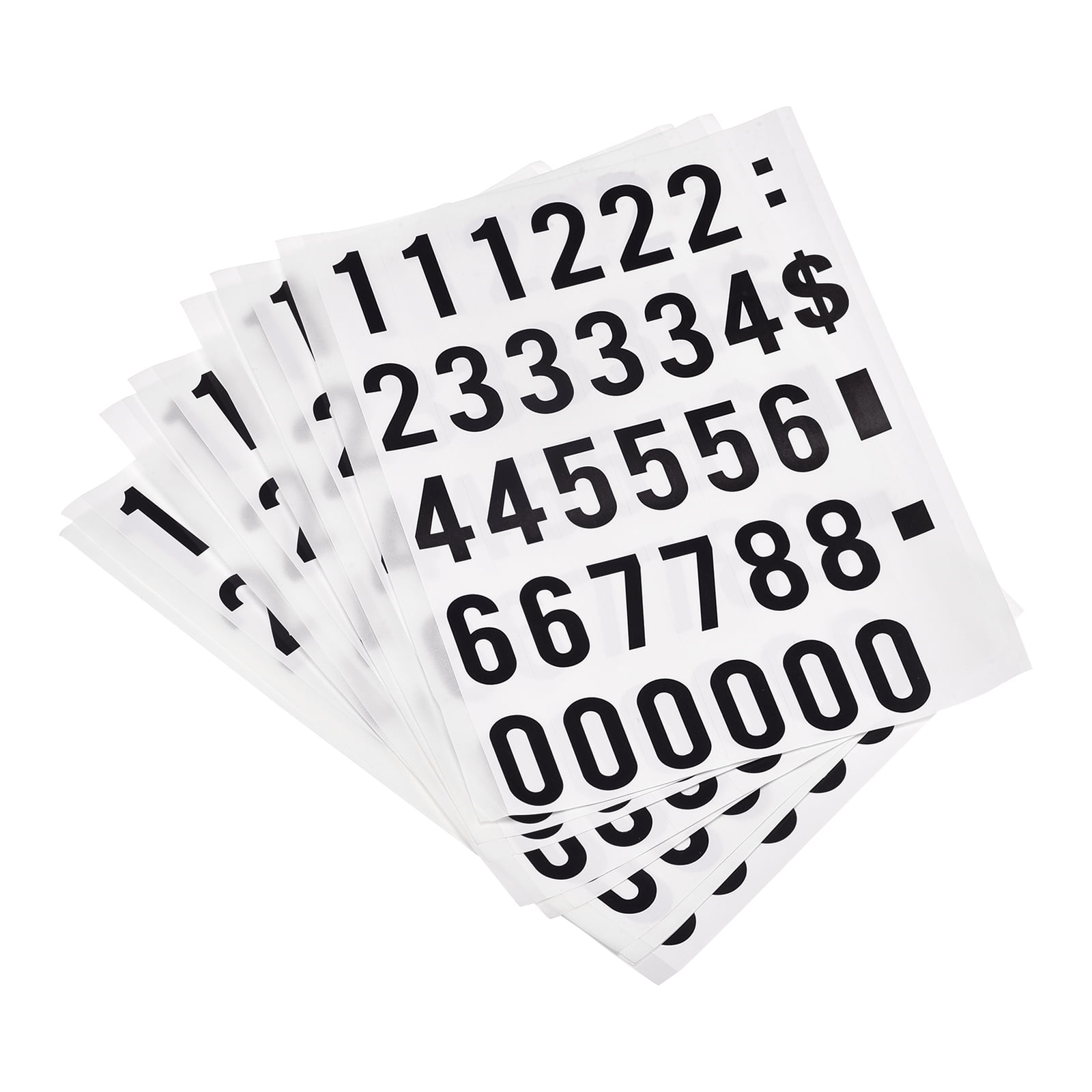 Uxcell 0 to 8 Number Stickers Number Character Label Self Adhesive Marked Sticker for ...