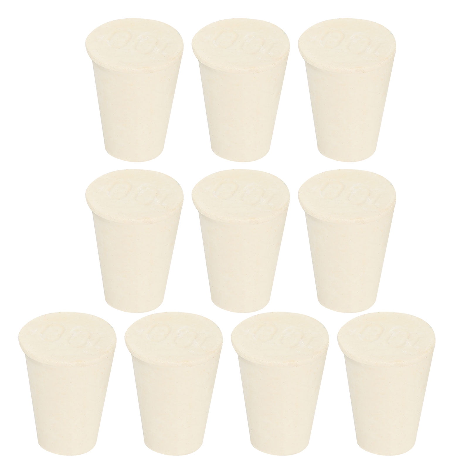 Uxcell 000# Solid Rubber Stoppers Tapered Lab Seal Plug Test Tube Bungs ...