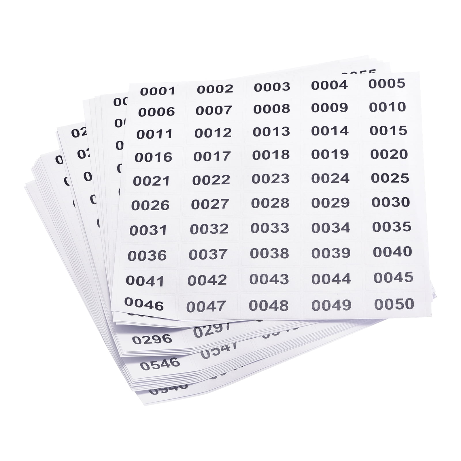 Uxcell 0001 to 1000 Consecutive Number Stickers Inventory Label Sheets ...