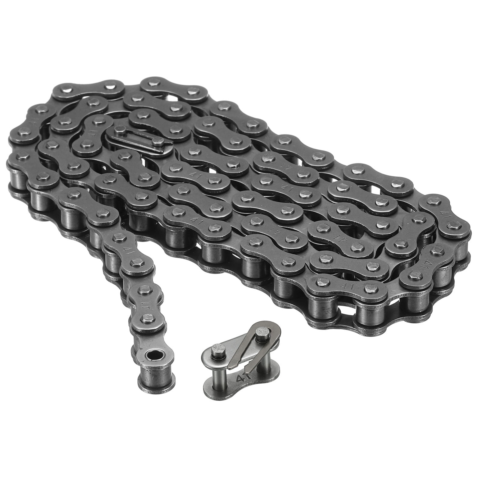 Uxcell 085-1/#41-1 Roller Chain 3 Feet 1/2" Pitch Carbon Steel Roller ...