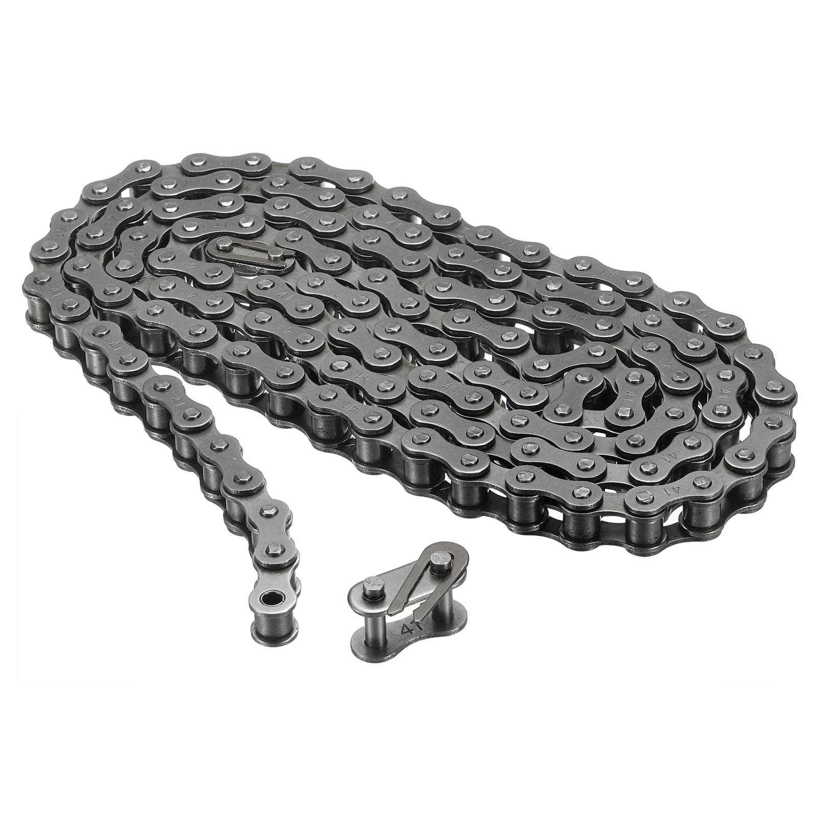 Uxcell 085-1/#41-1 Roller Chain 5 Feet 1/2" Pitch Carbon Steel Roller ...