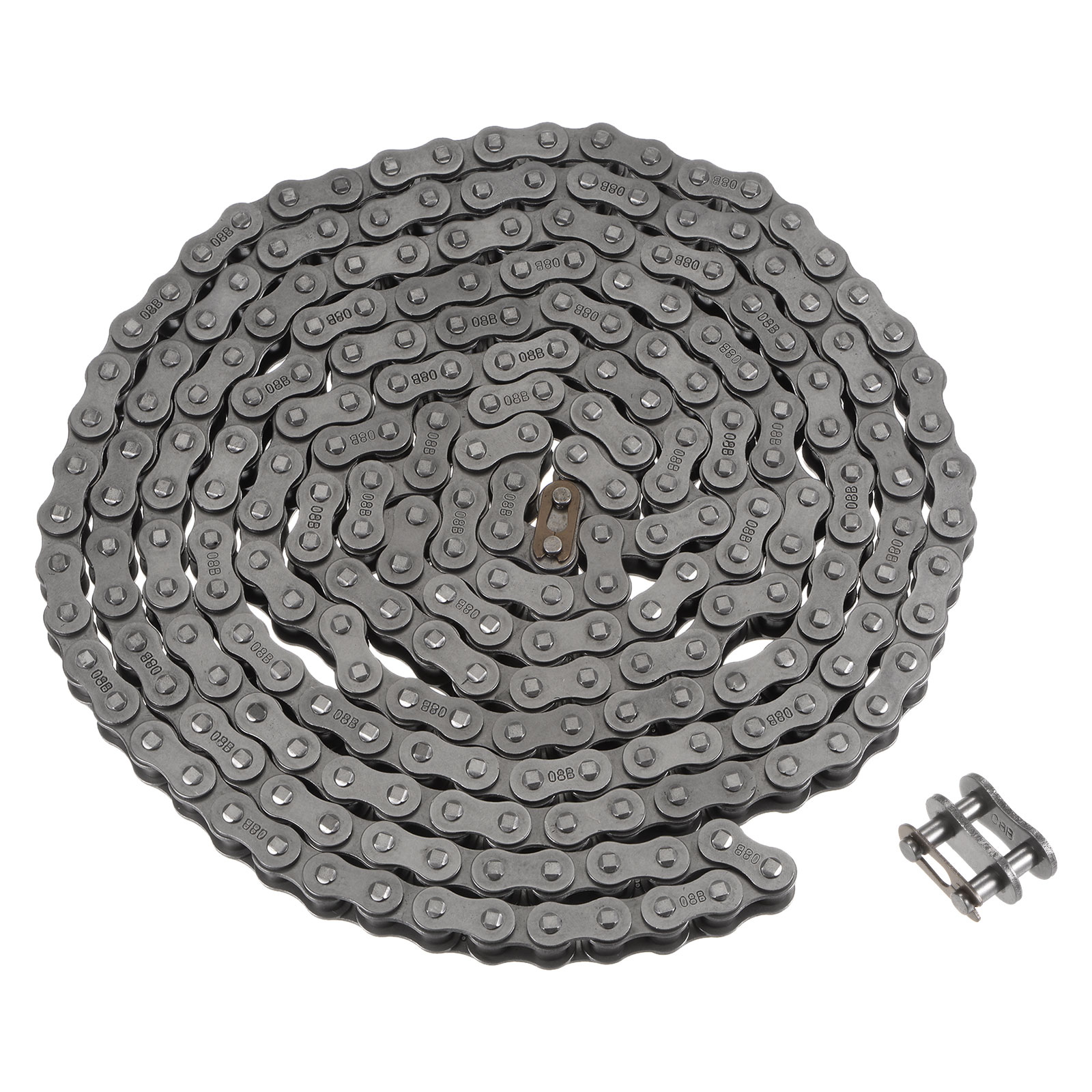 Uxcell 08B Metric Standard Roller Chain 10 Feet Carbon Steel Chains 1/2 ...