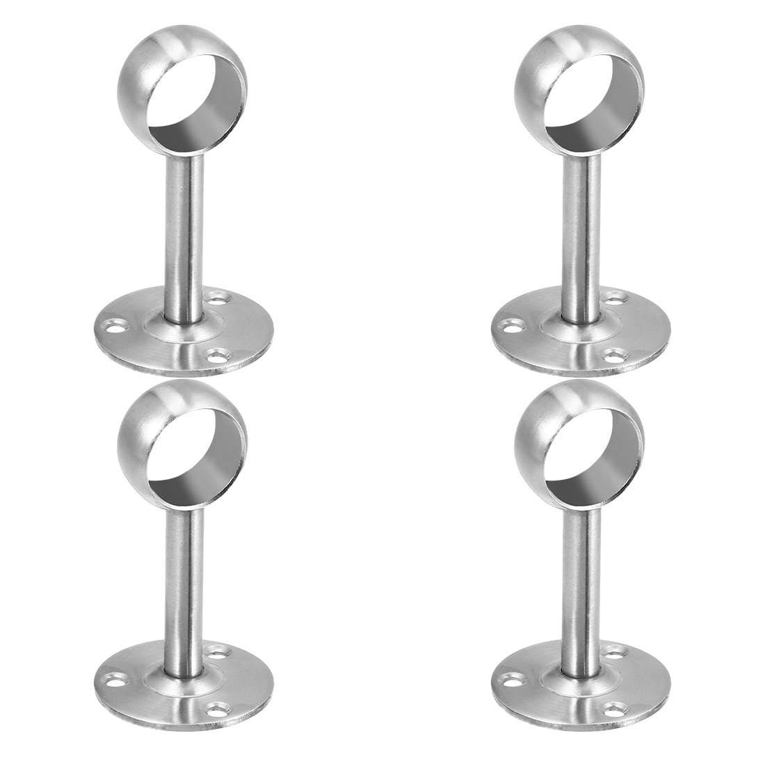 Uxcell 1.02" Pipe Dia 304 Stainless Steel Wardrobe Pipe Bracket, 4 Pcs ...