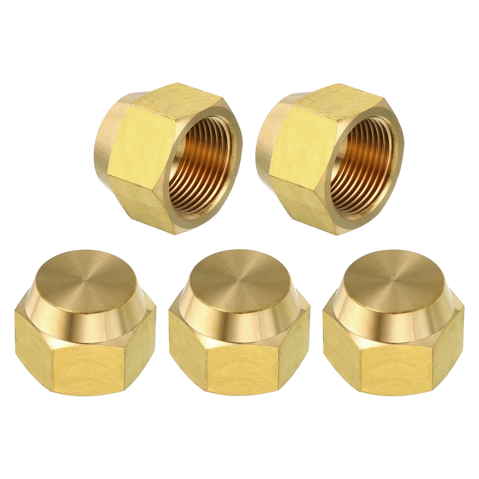 Uxcell 1-1/16UNF Female Thread 3/4" Brass Flare Cap SAE Flare Fitting ...