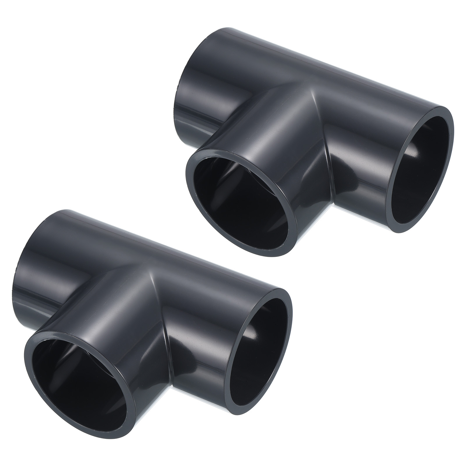 Uxcell 1-1/2" 3 Way UPVC Tee Pipe Fittings, Joint Coupling Pipe Adapter for DIY PVC Shelf Garden ...