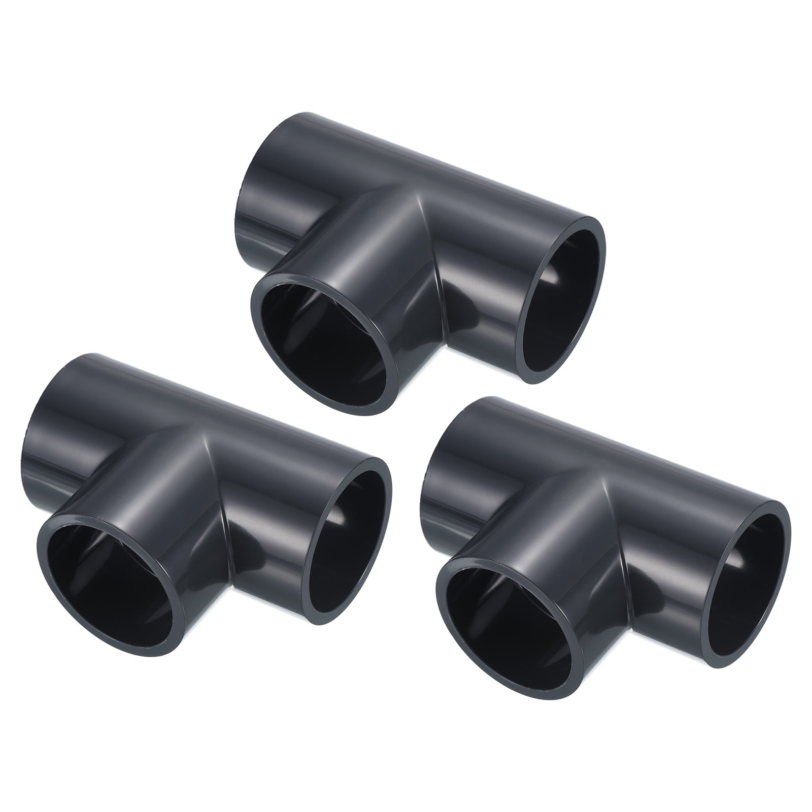 Uxcell 1-1/2" 3 Way UPVC Tee Pipe Fittings, Joint Coupling Pipe Adapter ...