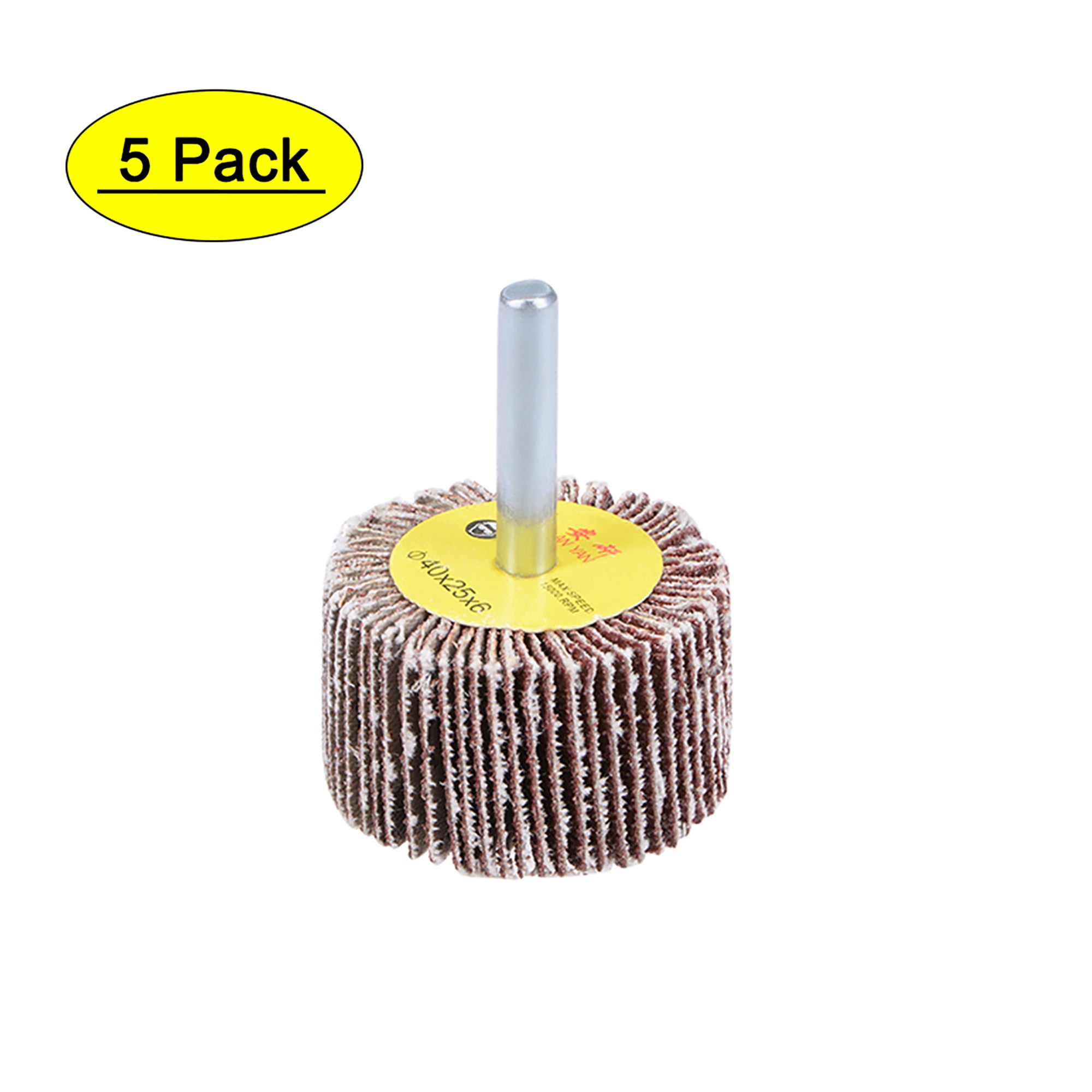 Uxcell 1-1/2 Inch Flap Wheels Shank Mounted Sanding Disc 80 Grits 5 ...