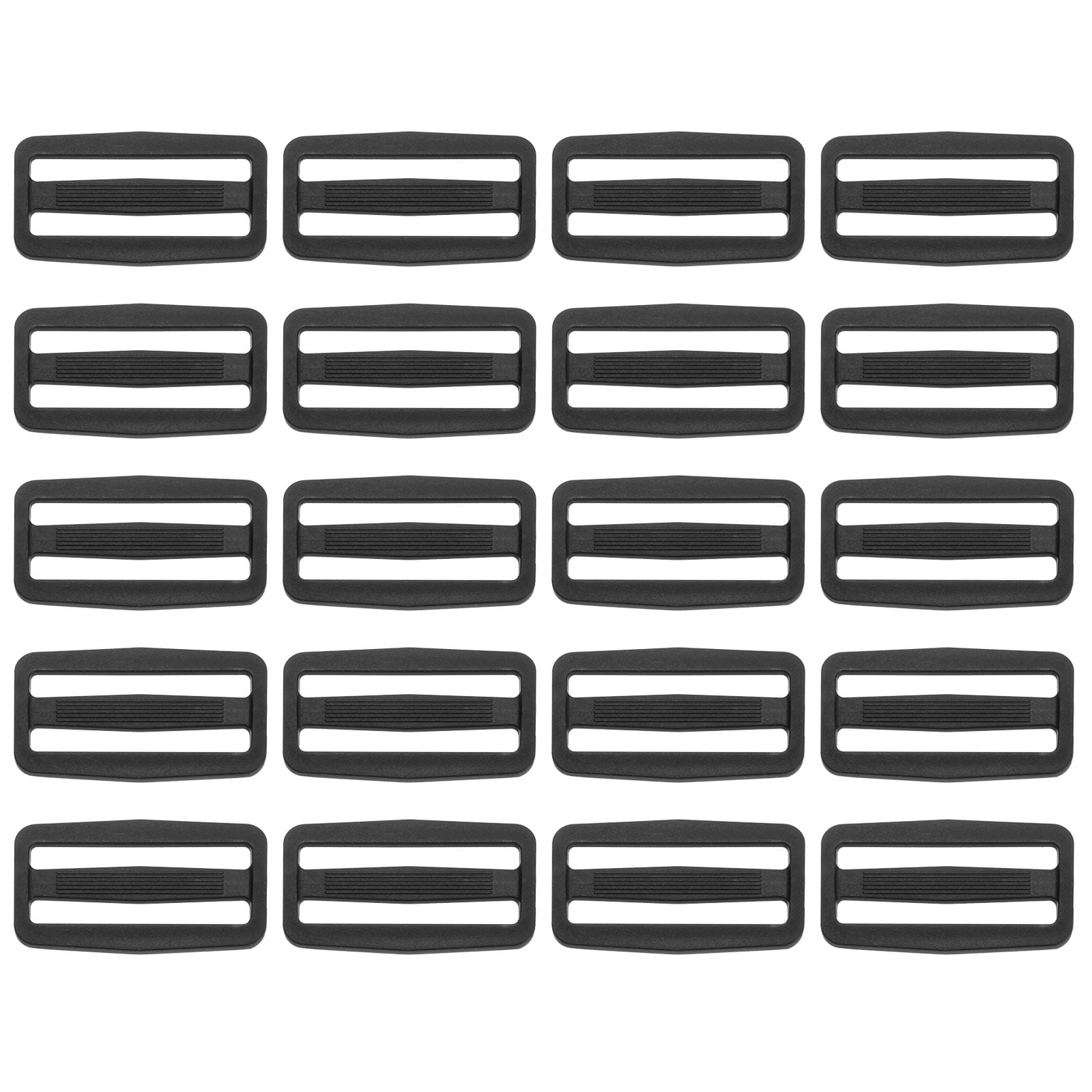 Uxcell 1 1/2 Inch Tri-Glide Slide Buckles, 20 Pack Plastic Webbing ...
