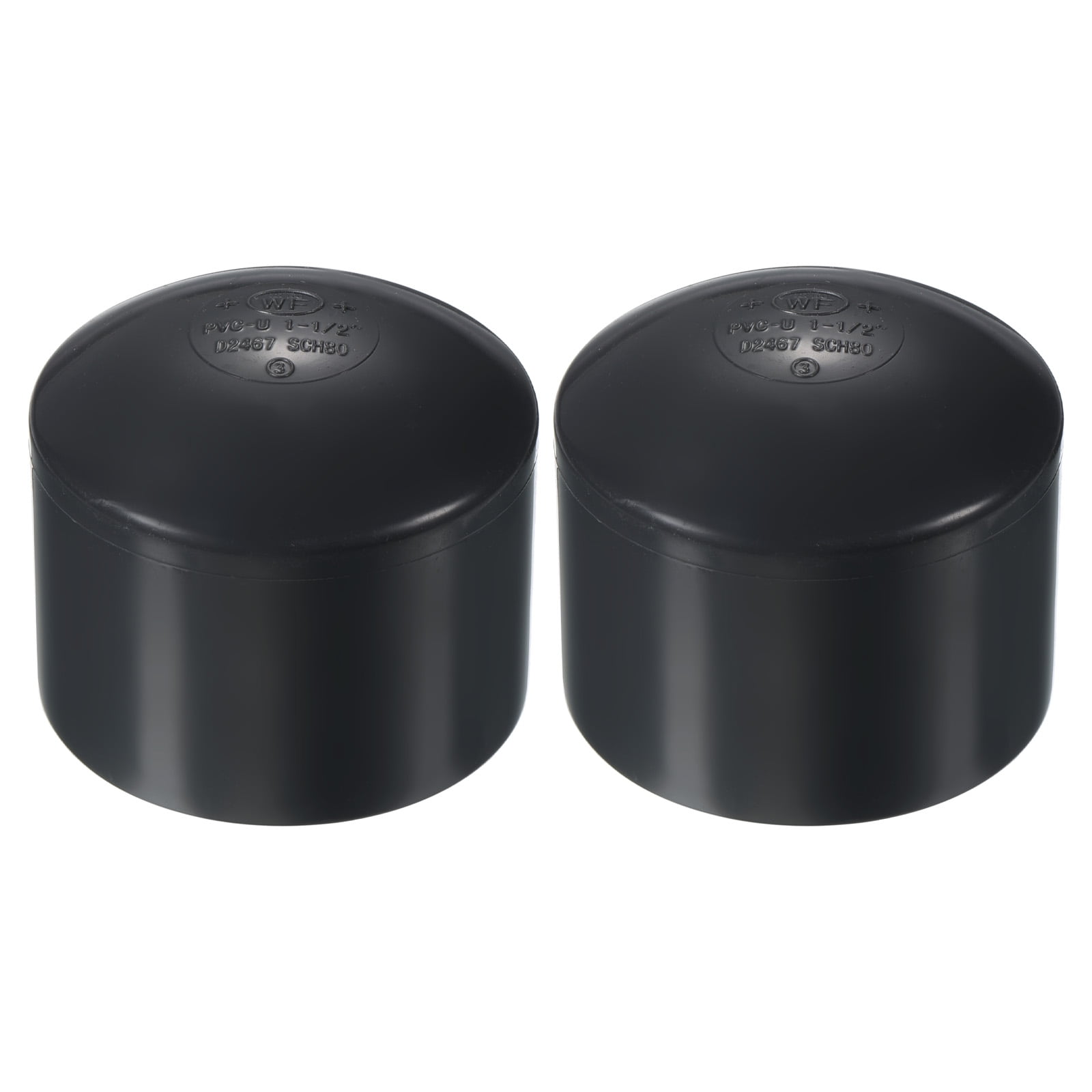 Uxcell 1-1/2" UPVC Pipe End Cap Fitting, 2 Pack Plug Socket Adapter ...