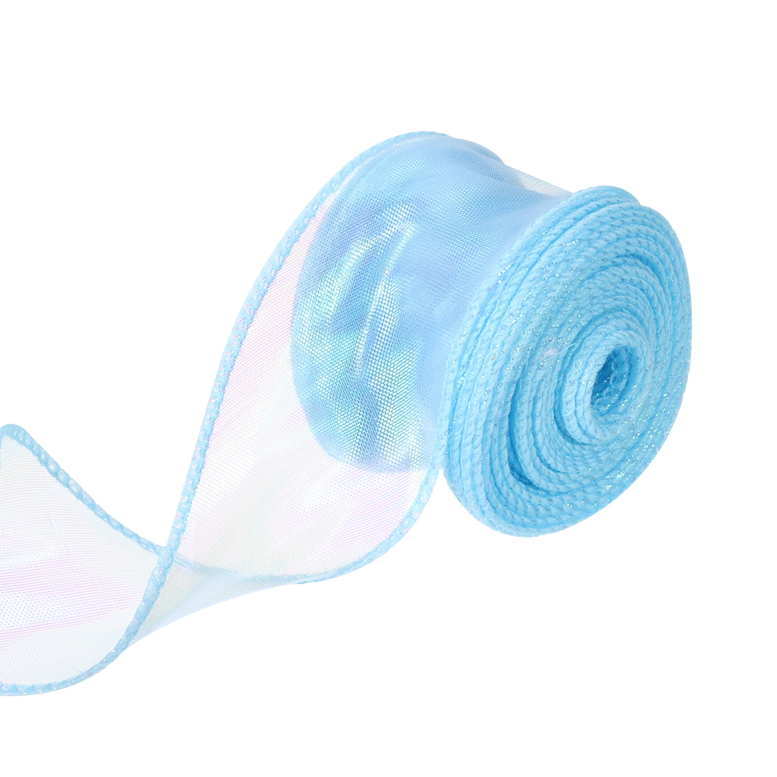 Uxcell 1 1/2 inch 10 Yard Sheer Organza Ribbon Shimmer Chiffon Tulle ...