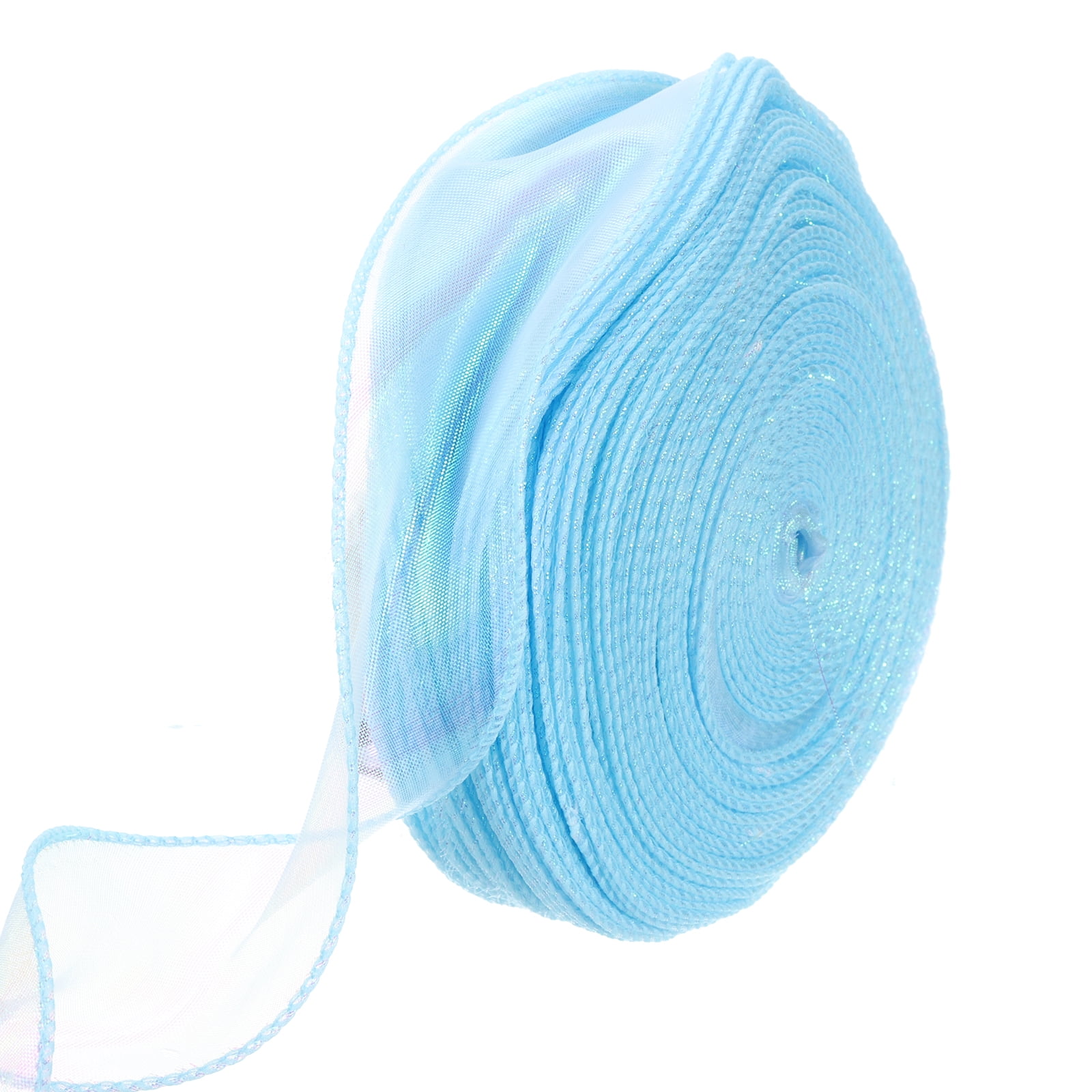 Uxcell 1 1/2 inch 10 Yard Sheer Organza Ribbon Shimmer Chiffon Tulle ...
