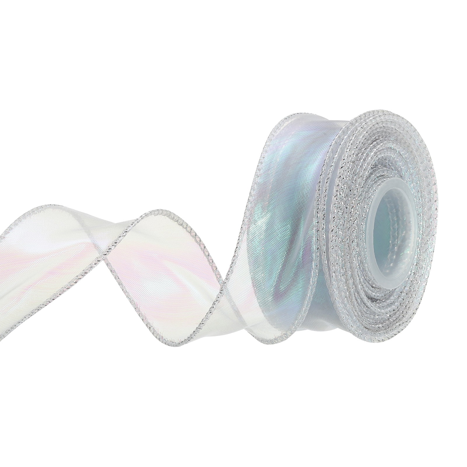 Uxcell 1 1/2 inch 10 Yard Sheer Organza Ribbon Shimmer Chiffon Tulle ...