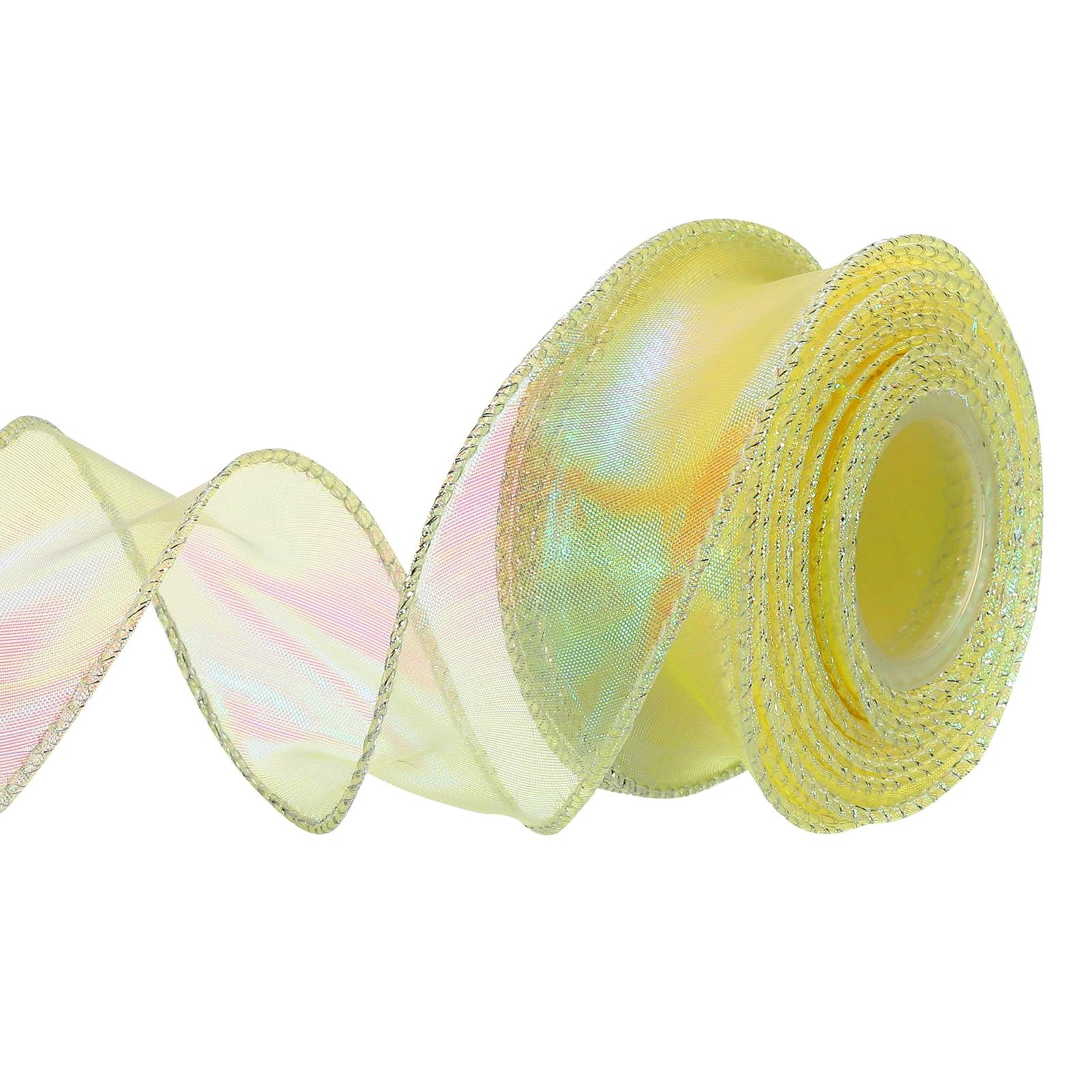 Uxcell 1 1/2 inch 10 Yard Sheer Organza Ribbon Shimmer Chiffon Tulle ...