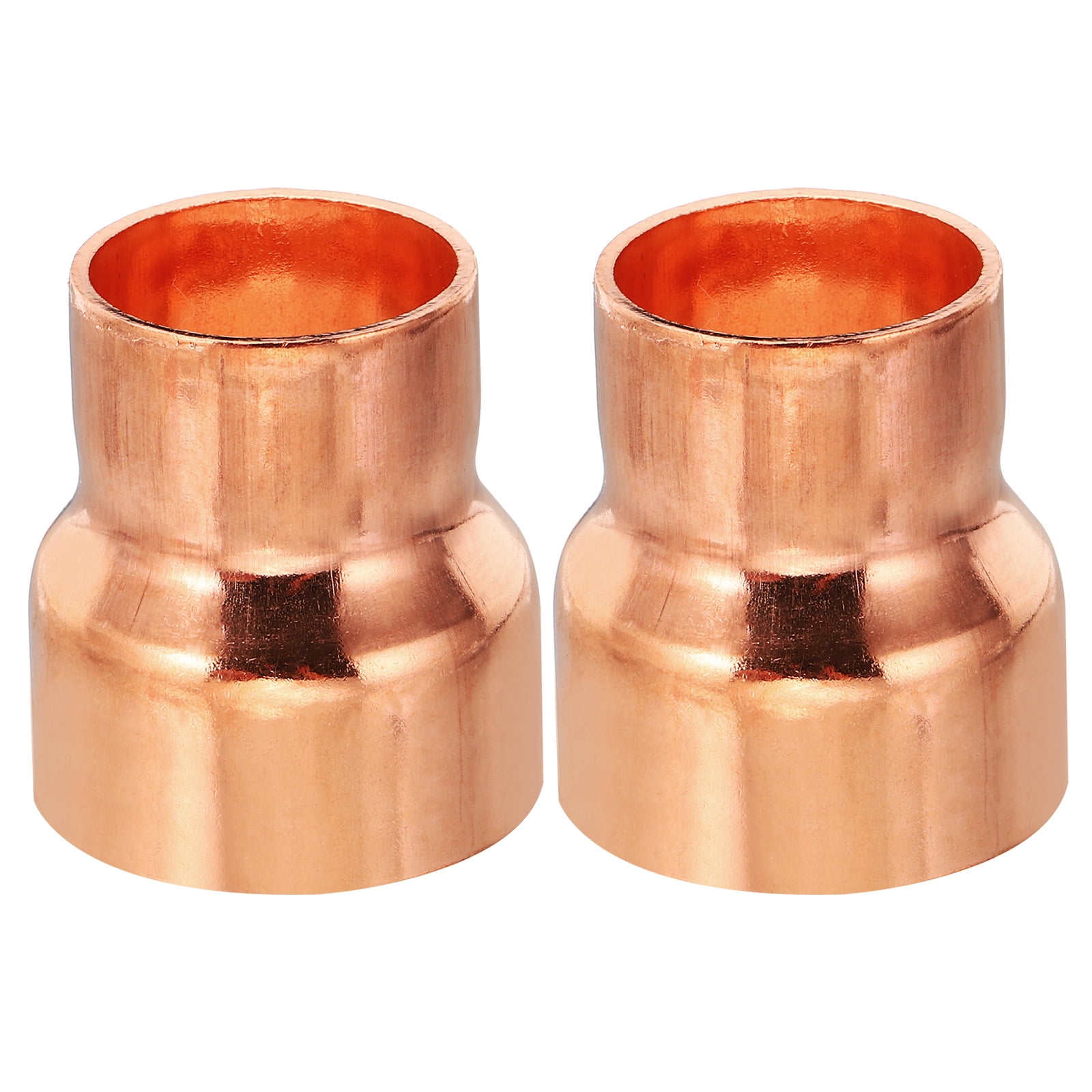Uxcell 1 1/2" to 1" ID Copper Reducer, 2pcs Copper Reducing Coupling ...