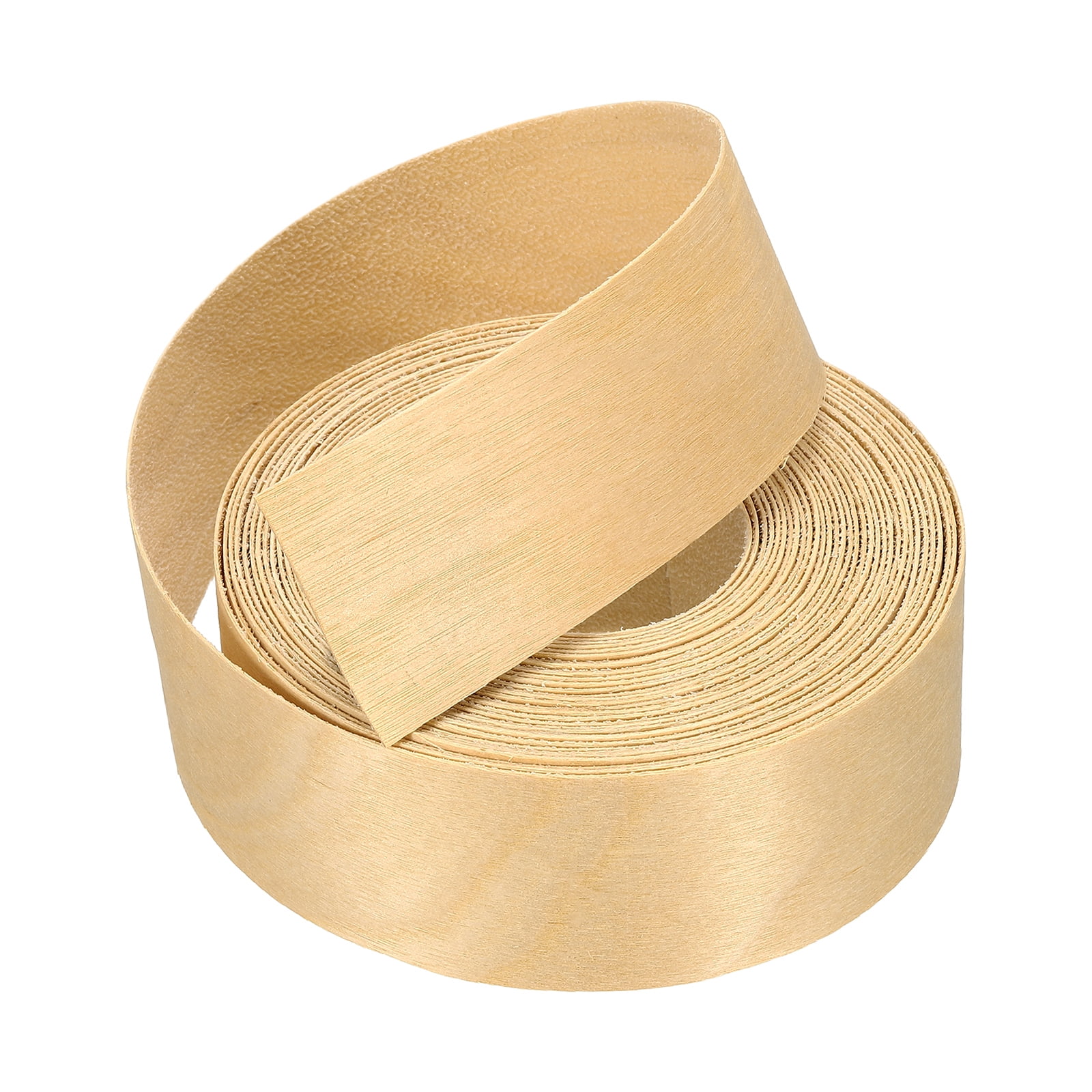 Uxcell 1-1/2" x 25 ft Wood Edge Banding, Pre-Glued Iron On Edging Strip ...