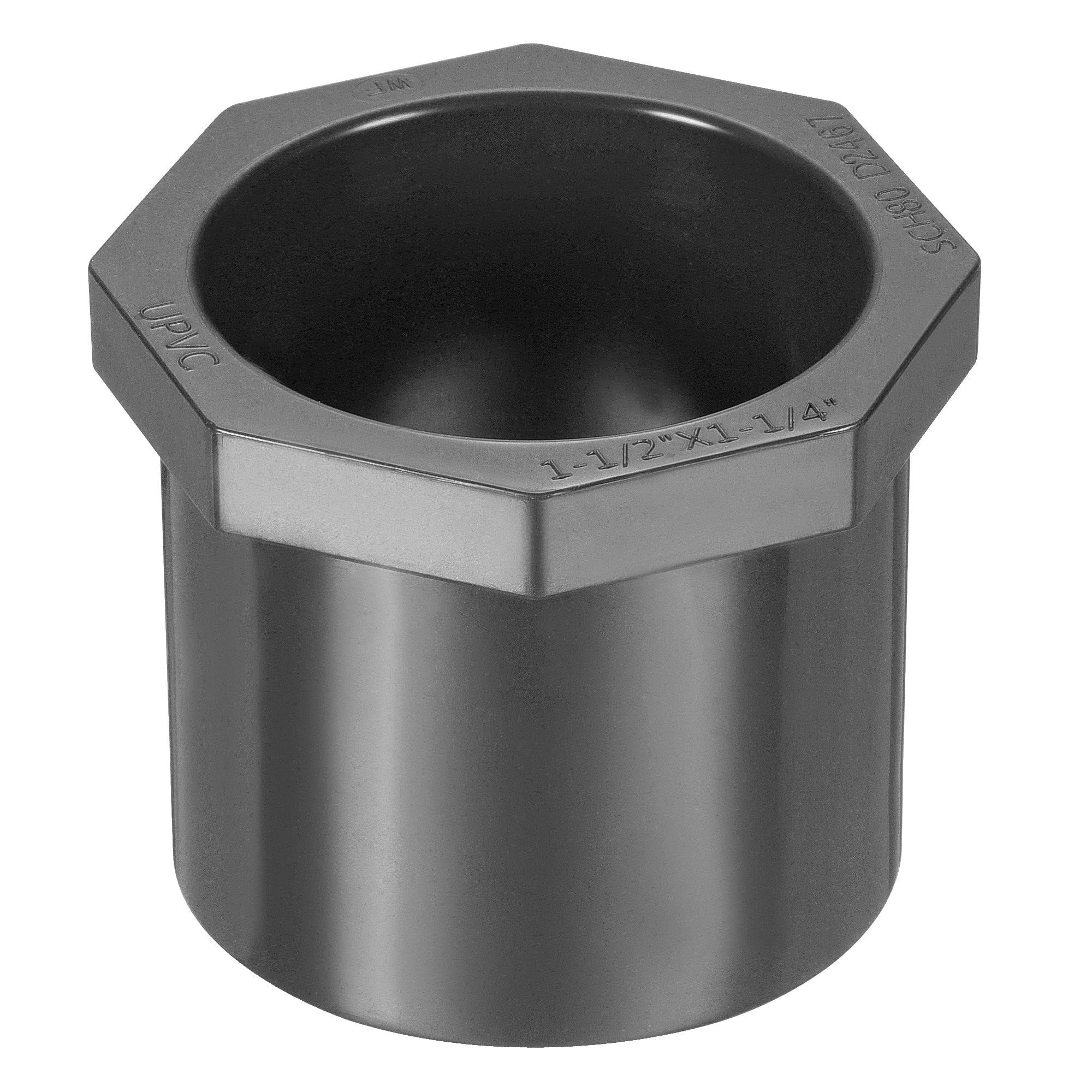 Uxcell 1-1/2"x1-1/4" UPVC Pipe Fitting Straight Socket Joint Coupling ...