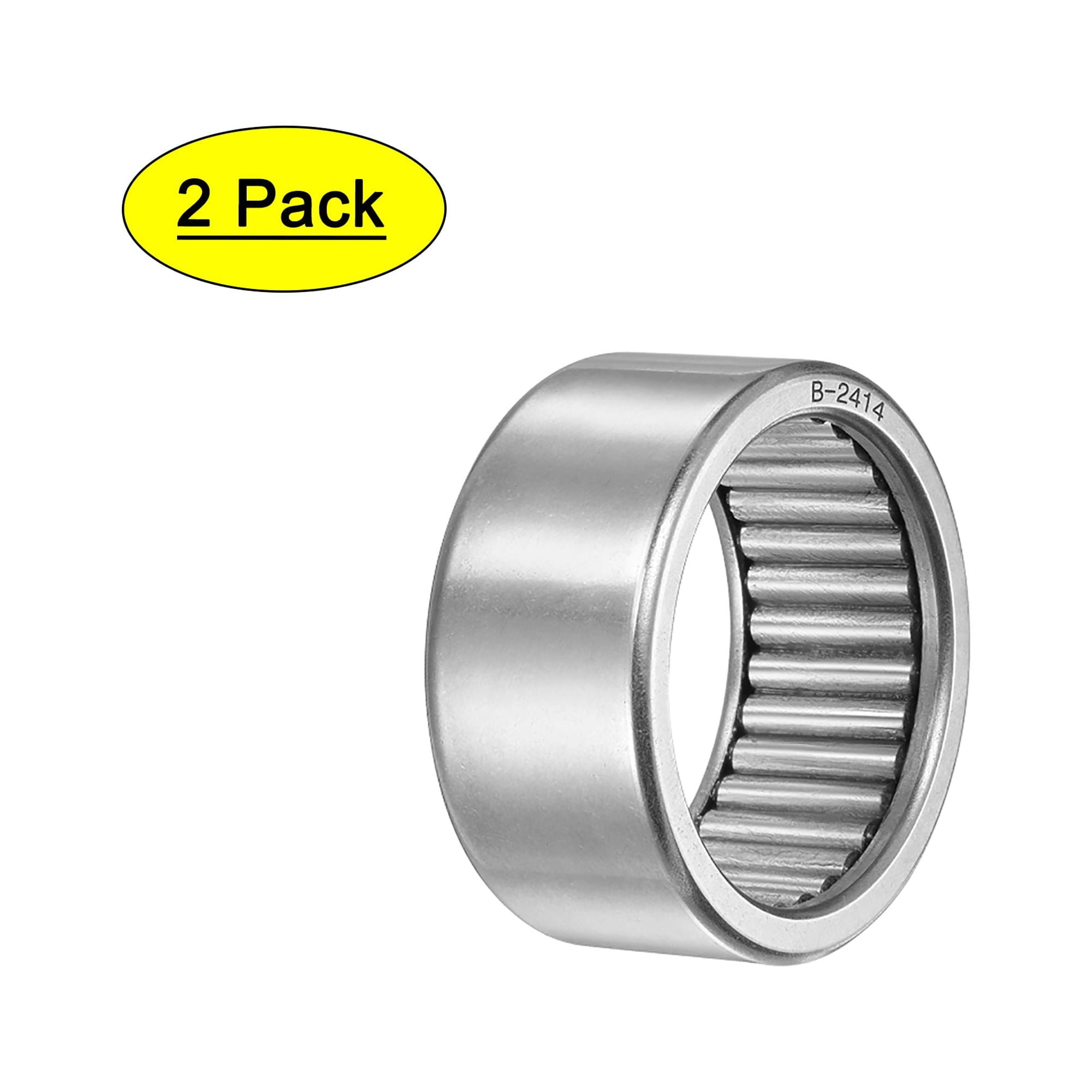 Uxcell 1-1/2x1-7/8x7/8" Needle Roller Bearings Full Complement Drawn Cup Chromium Steel Silver ...