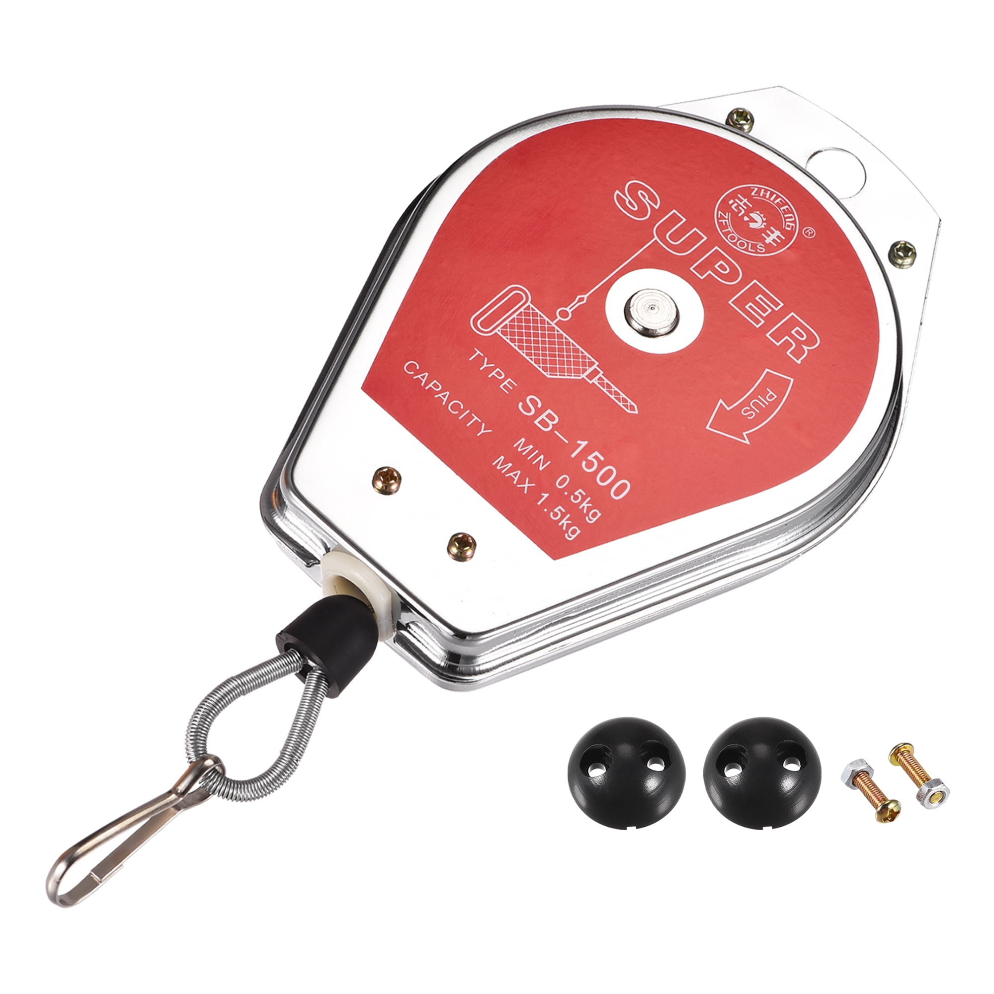 Uxcell 1.1-3.3lbs (0.5-1.5kg) Red Retractable Spring Balancer with ...