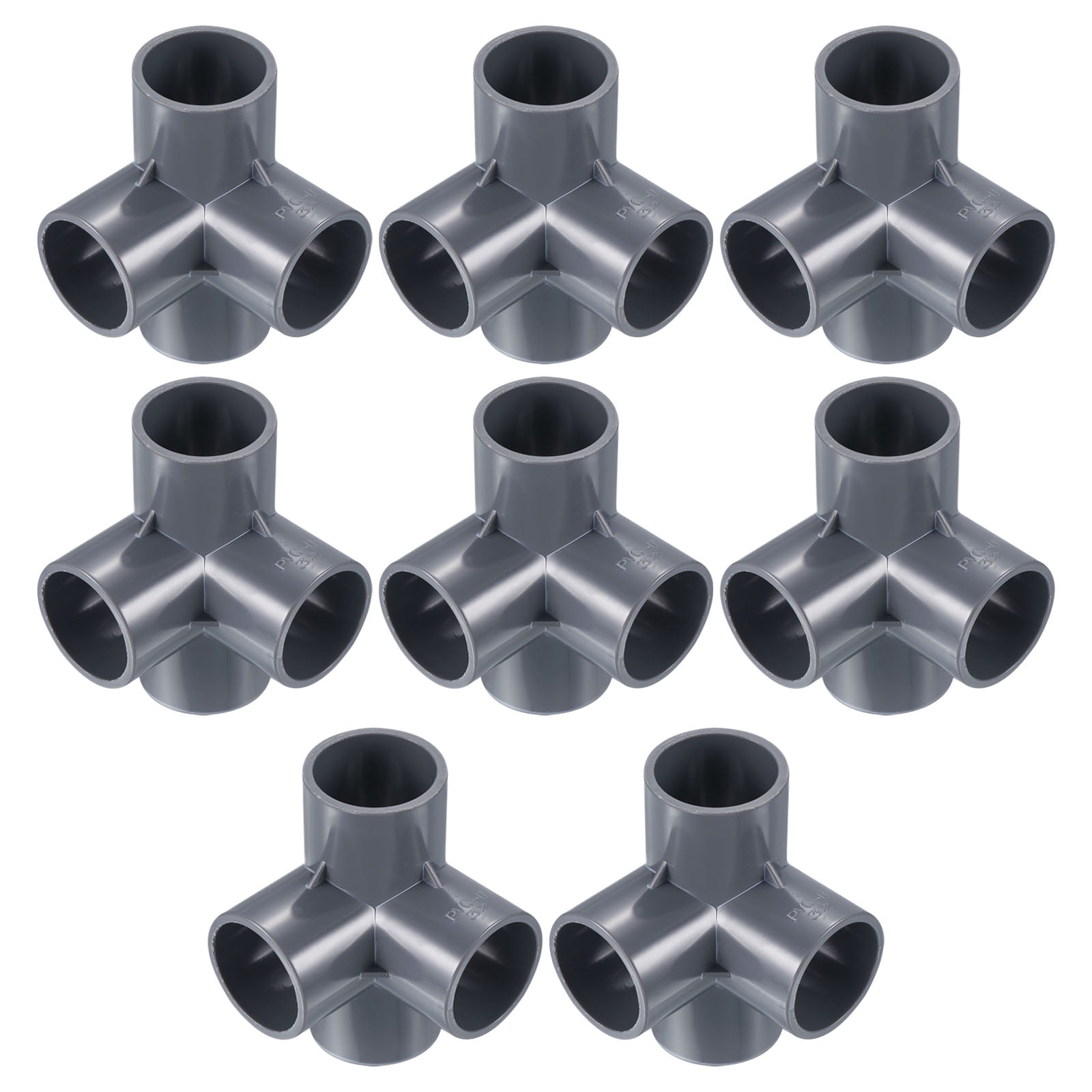 Uxcell 1 1/4" 4 Way Elbow Pipe Fittings UPVC, 8 Pack Joint Coupling ...