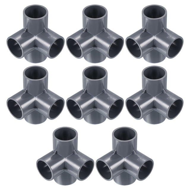 Uxcell 1 1/4" 4 Way Elbow Pipe Fittings UPVC, 8 Pack Joint Coupling ...