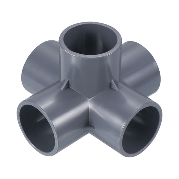Uxcell 5 Way Elbow Pipe Fittings Pack Joint Coupling Pipe Adapter, Gray ...