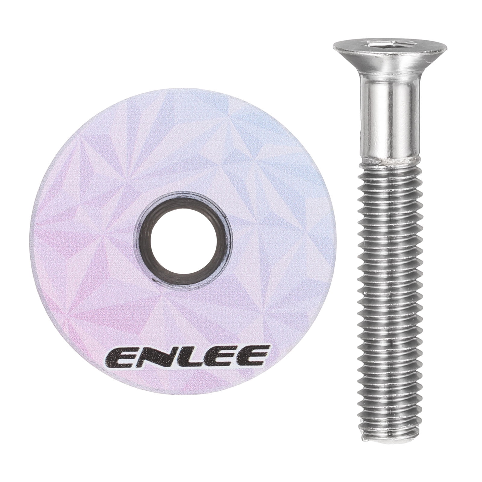 Uxcell 1 1/4" OD Bicycle Headset Stem Top Cap Carbon Fiber Cycling ...