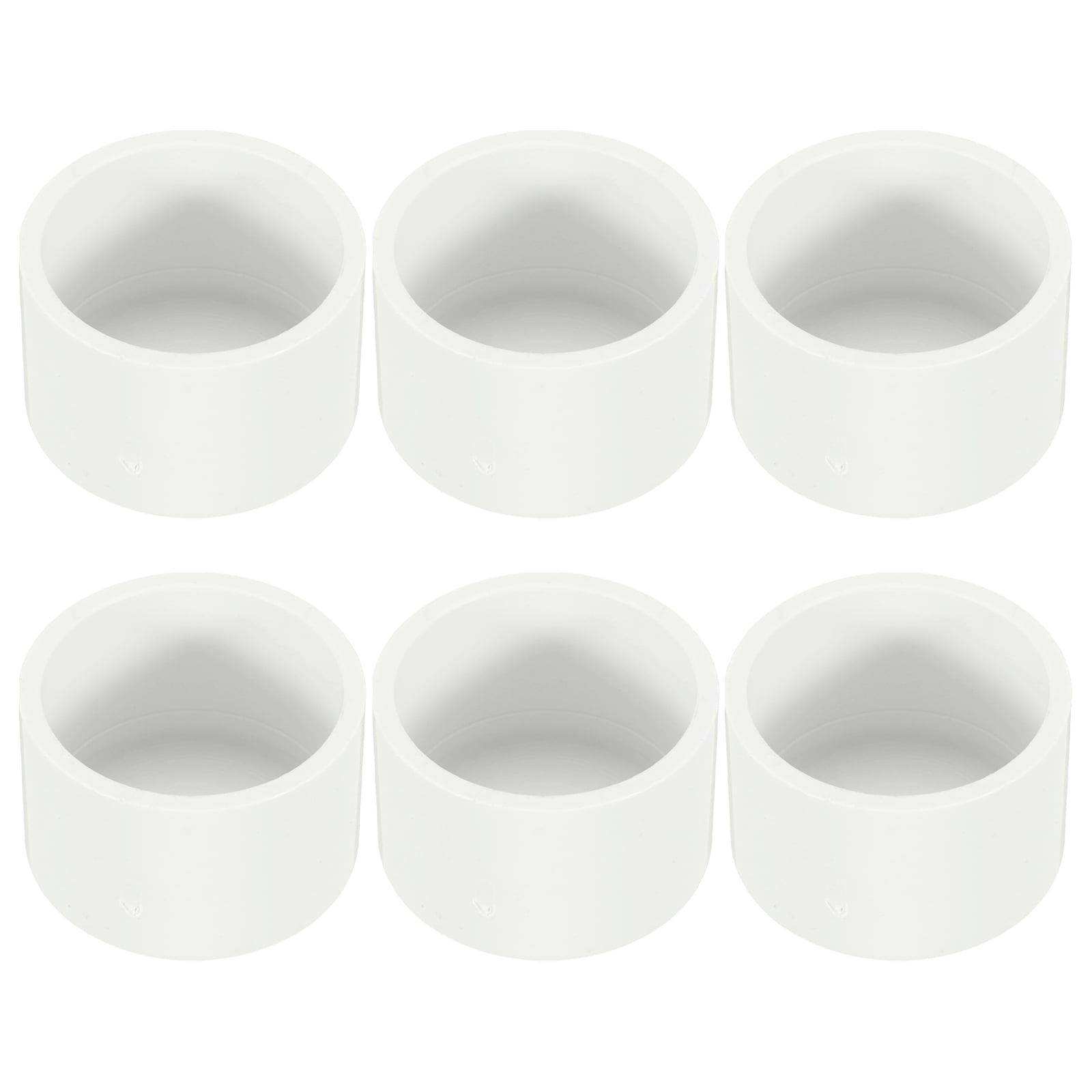 Uxcell 1-1/4" PVC Pipe End Cap Fitting, 6 Pack Furniture Grade Pipe ...