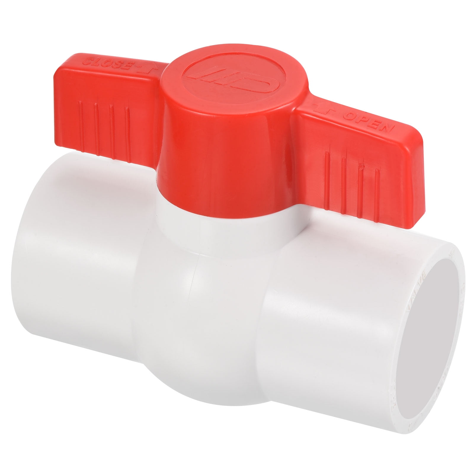 Uxcell 1-1/4'' UPVC Ball Valve Compact T Handle Round Socket Water ...