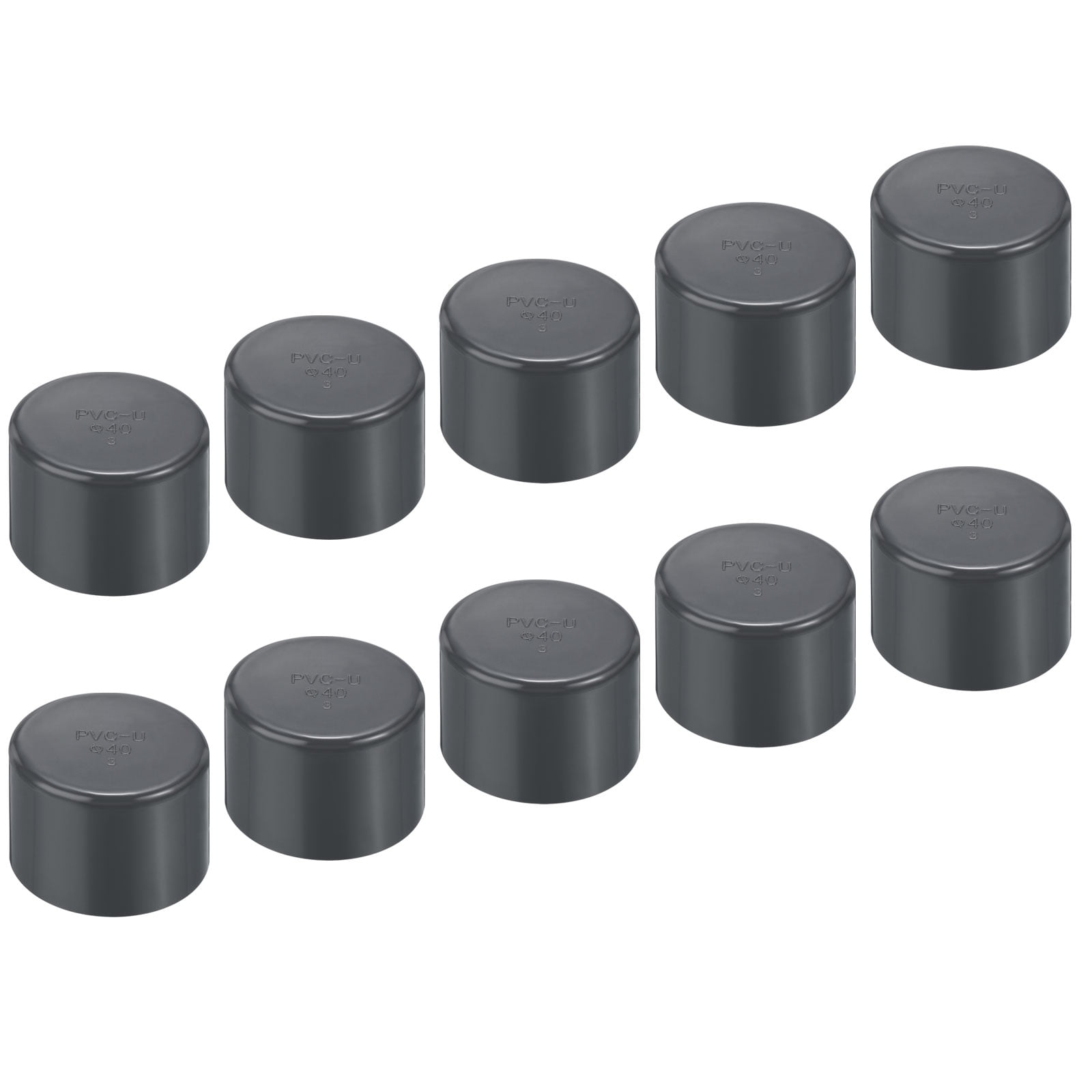 Uxcell 1-1/4" UPVC Pipe End Cap Fitting, 10 Pack Furniture Grade Plug ...