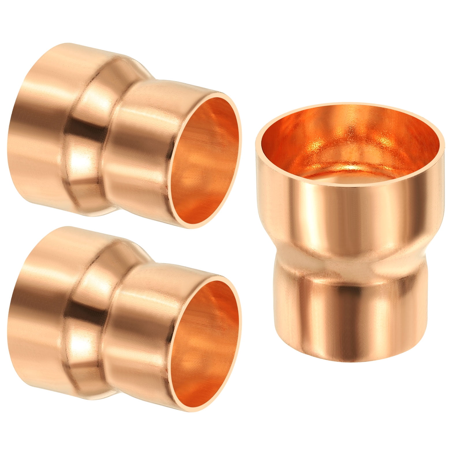 Uxcell 1-1/4" to 1" Nominal Size Copper Reducer Reducing Coupling ...