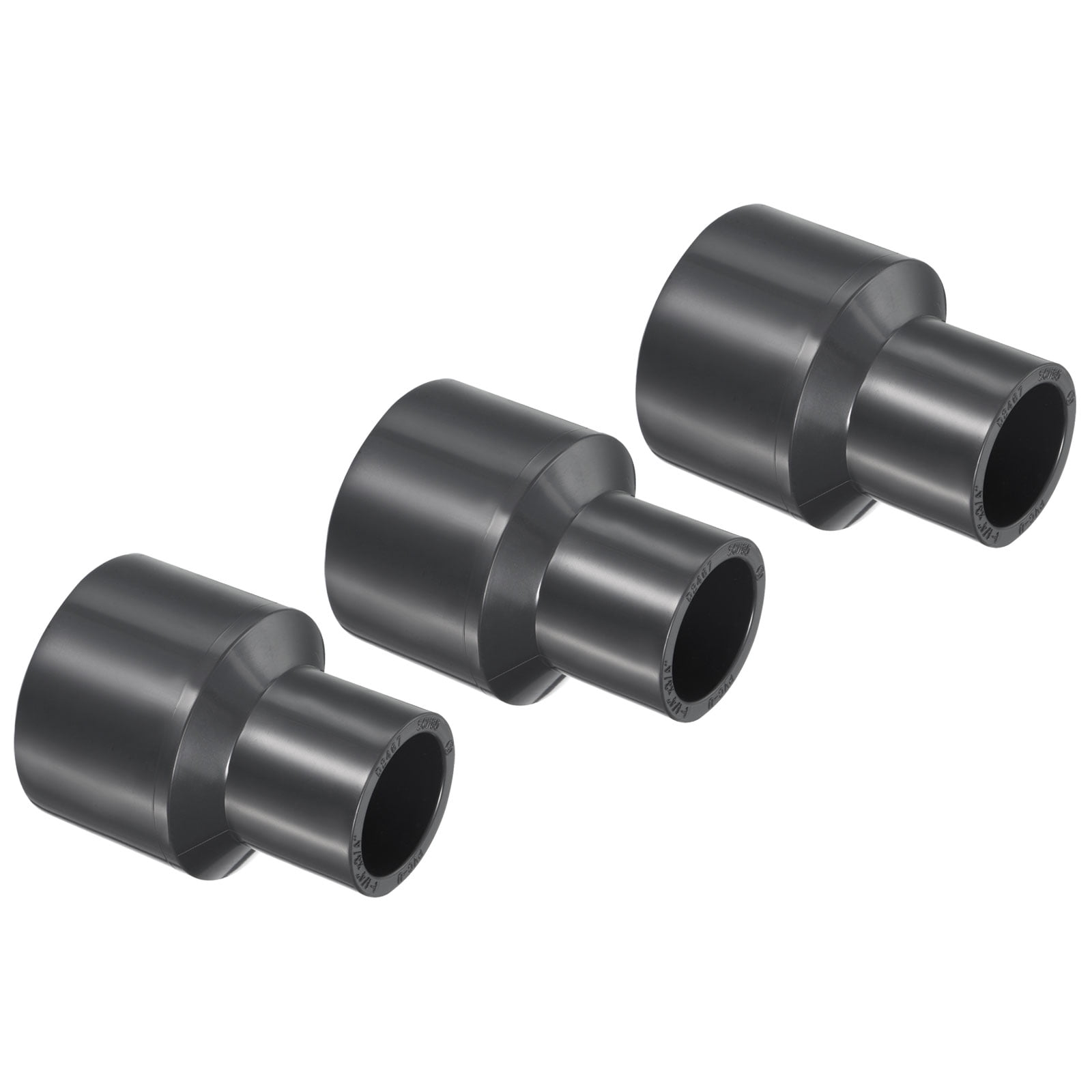 Uxcell 1-1/4"x3/4" UPVC Reducer Pipe Fitting SCH80 Straight Coupling ...