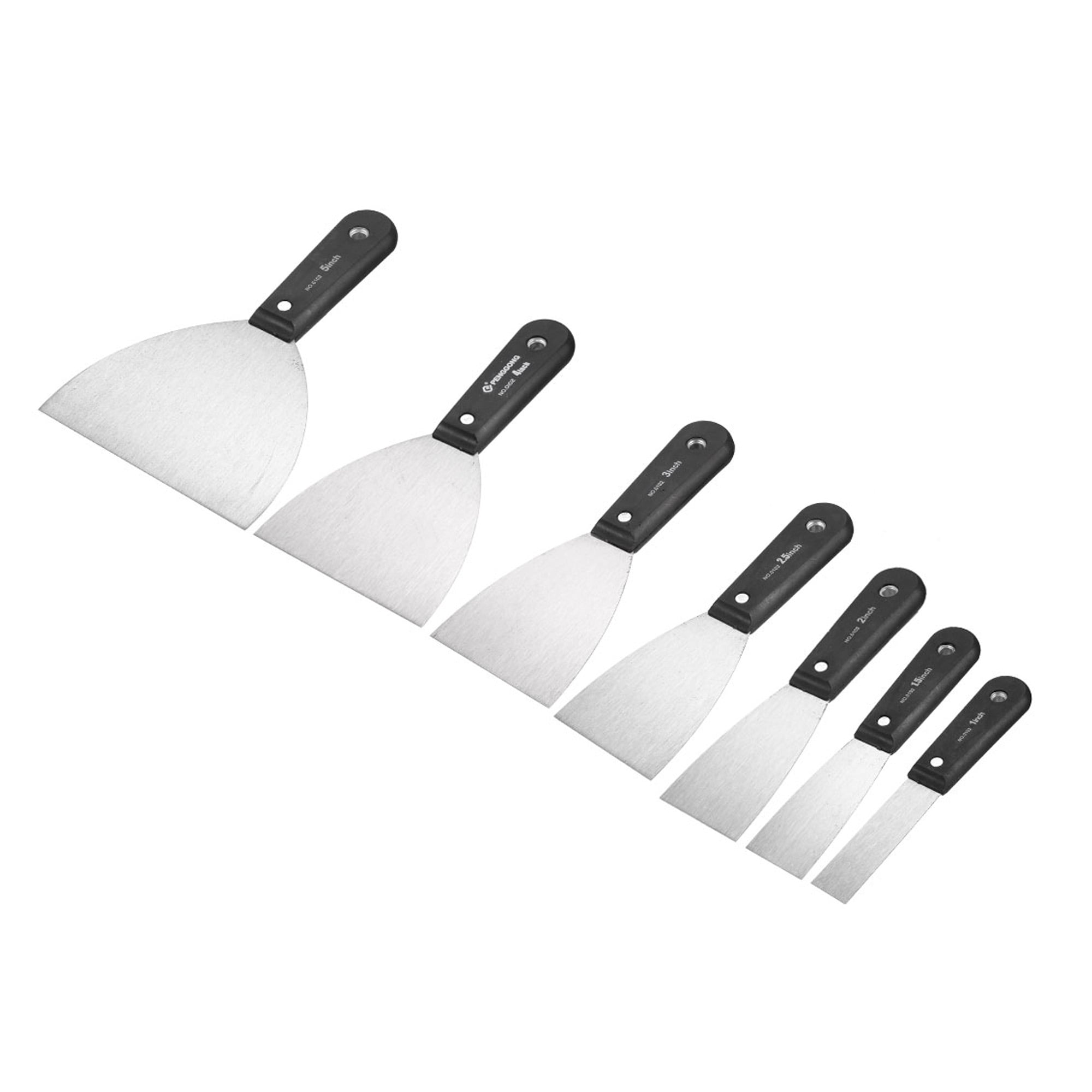 Uxcell 1 1.5 2 2.5 3 4 5 inch Paint Scraper Wood Handle with Package ...