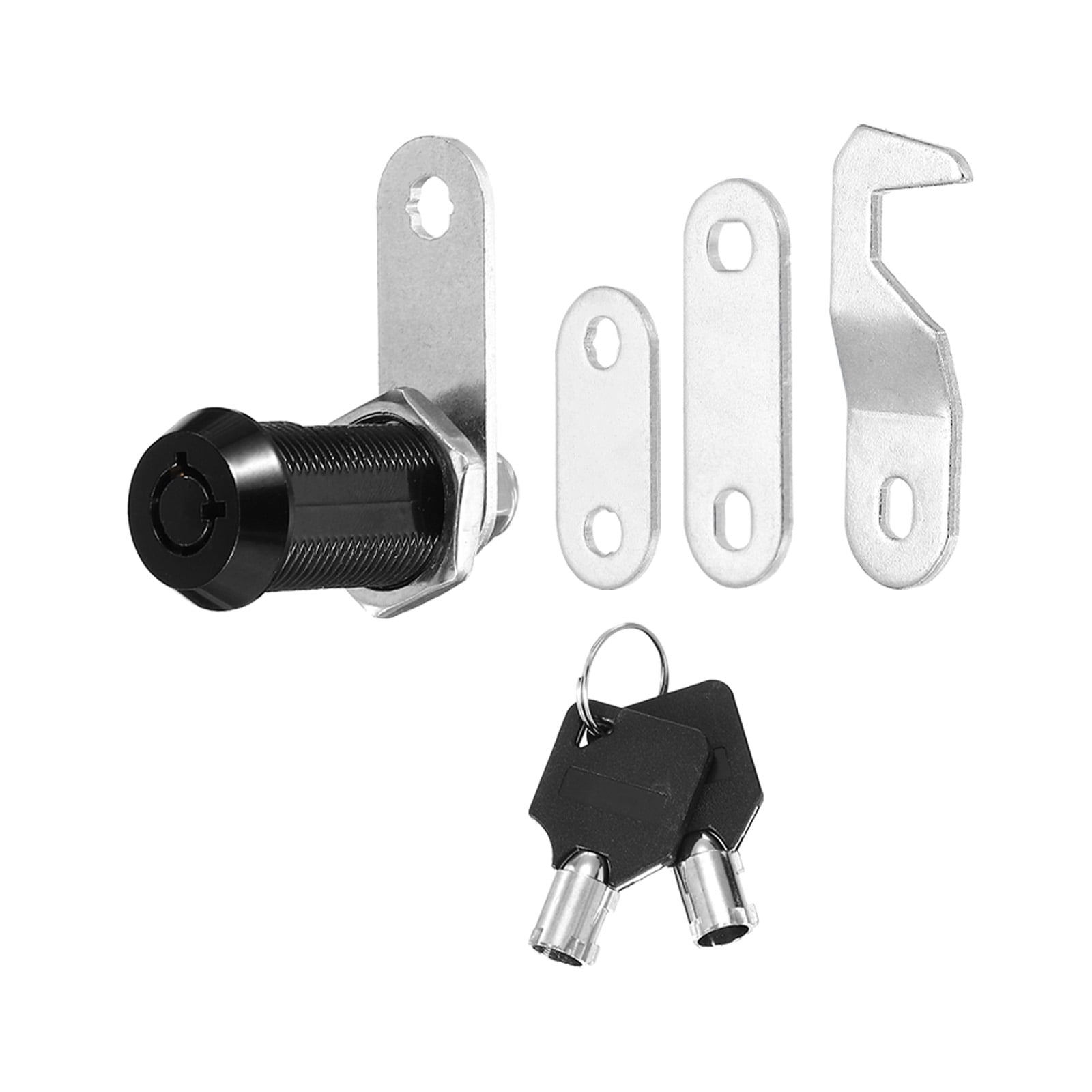 Uxcell 1-1/8 Inch Black Cabinet Locks with Black Keys, 1 Pack Zinc ...