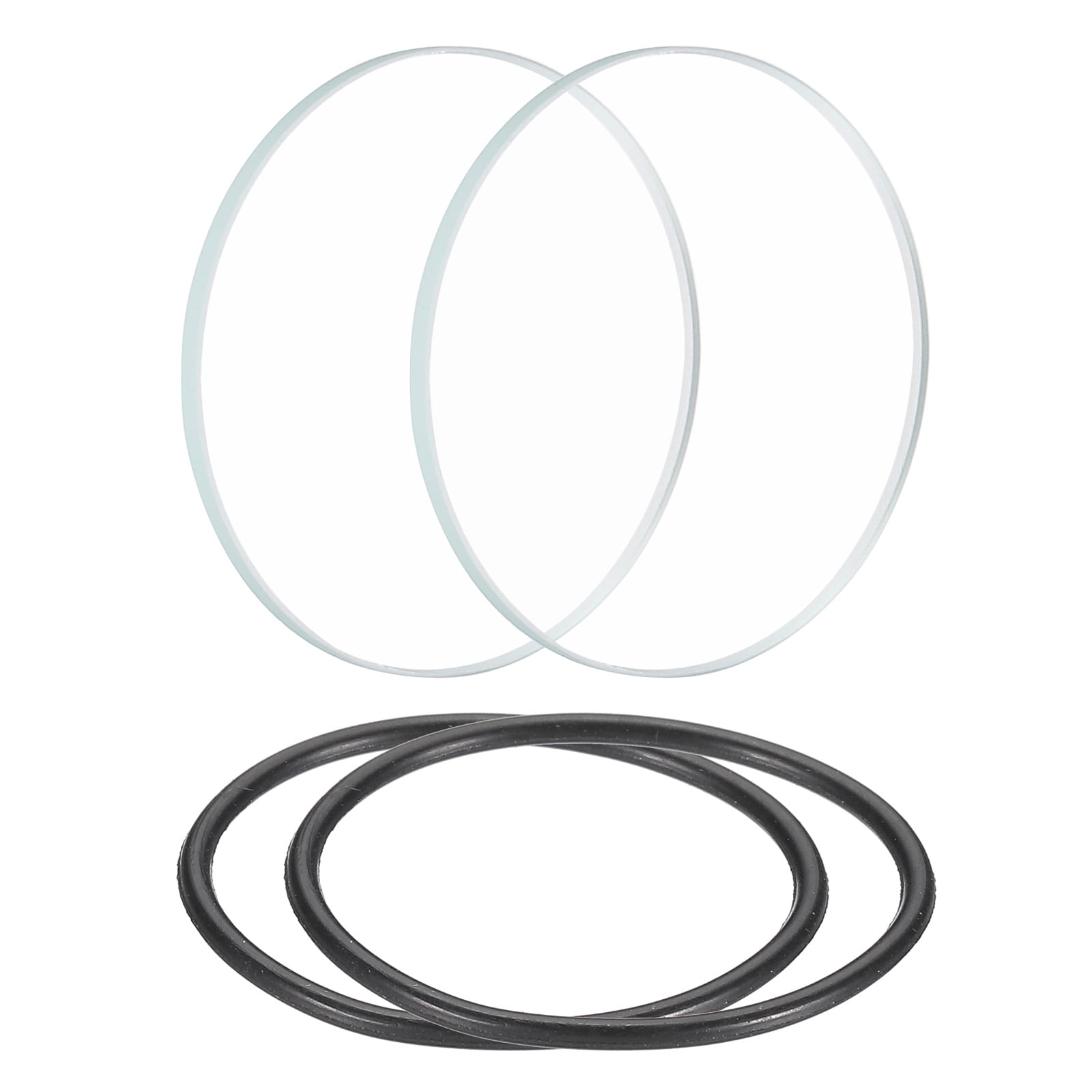 Uxcell 1.1" Dia Polished Edge Round LED Lens Flashlight Glass Lens with ...