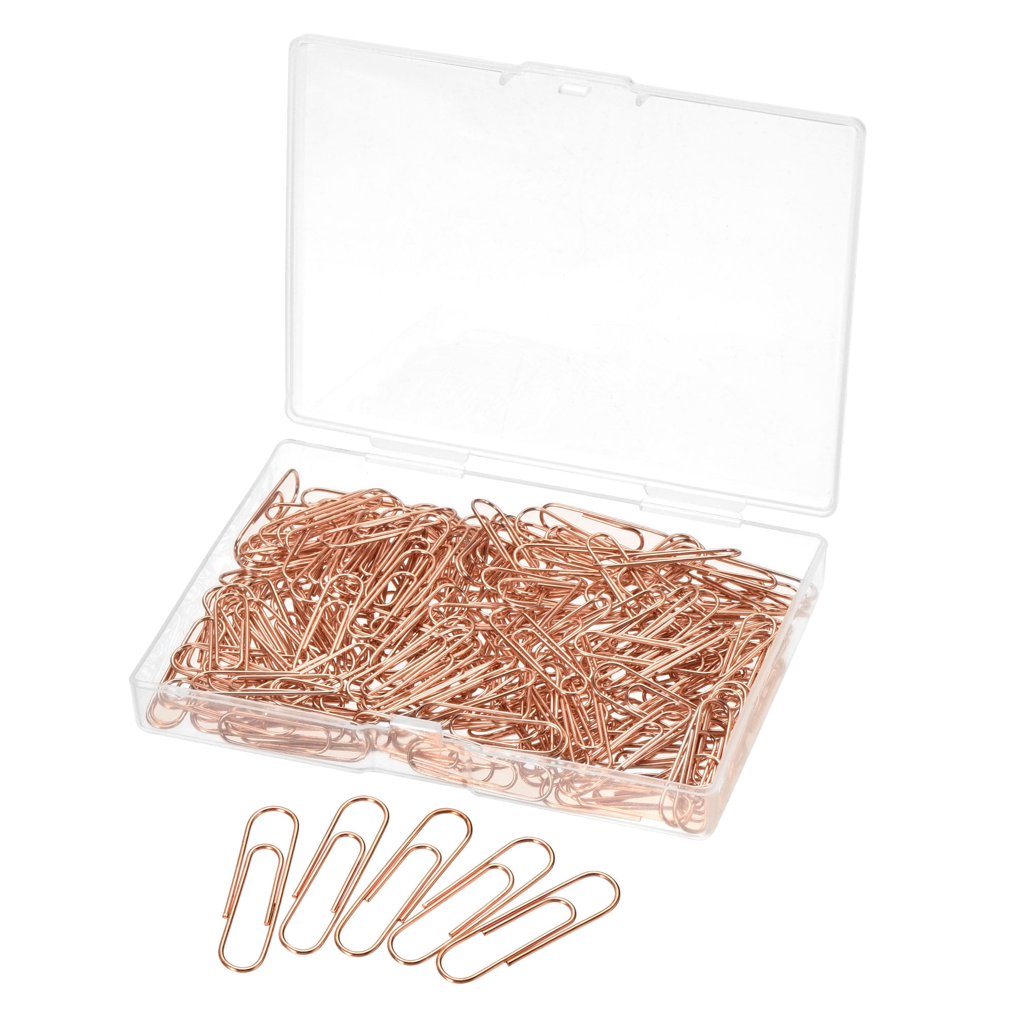 Uxcell Small Coated Metal Paper Clips, 1.1 Inch Nickel Plated, Rose ...