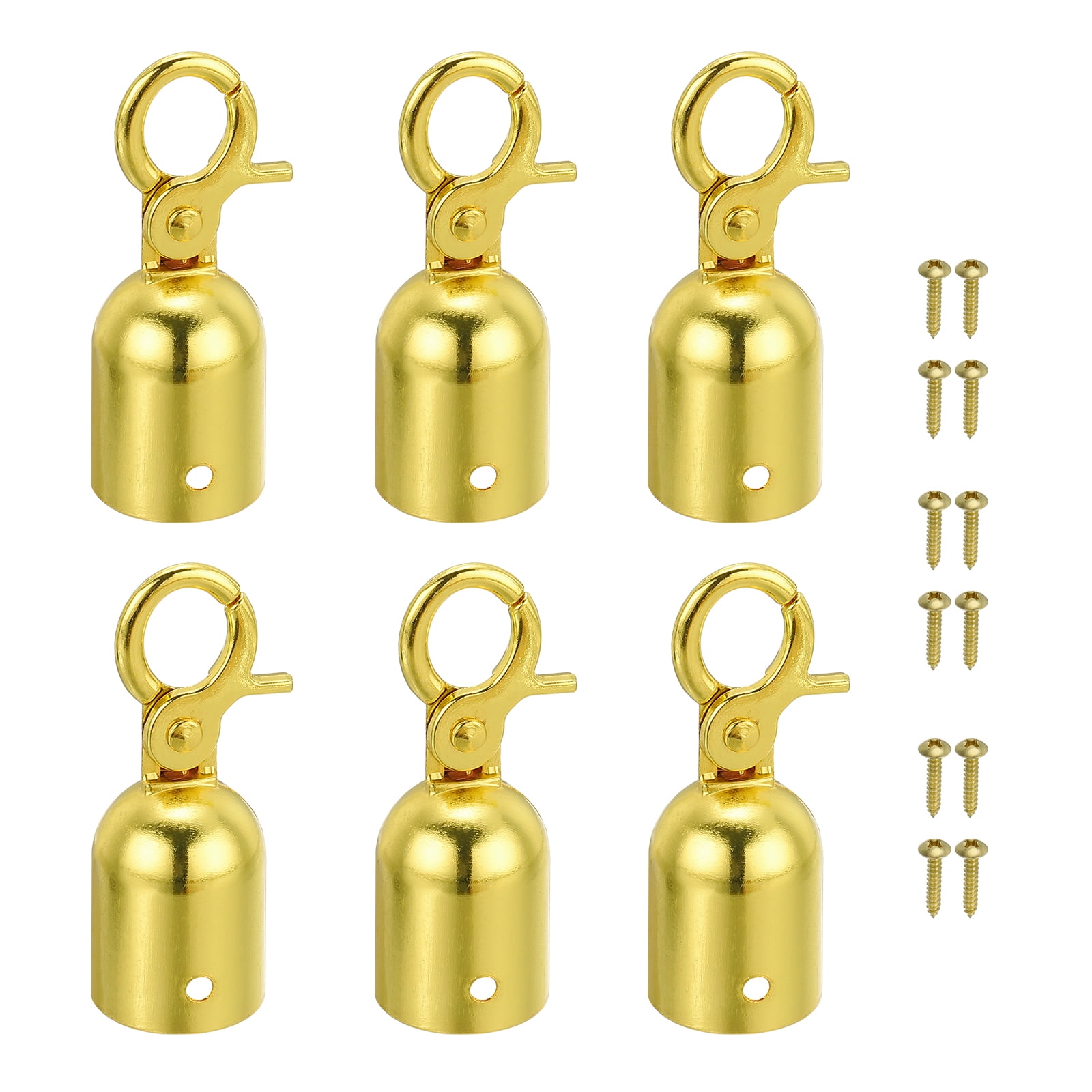 Uxcell 1.1"x3" Stanchion Rope End Stopper, 6 Pack Cord End Caps Barrier ...