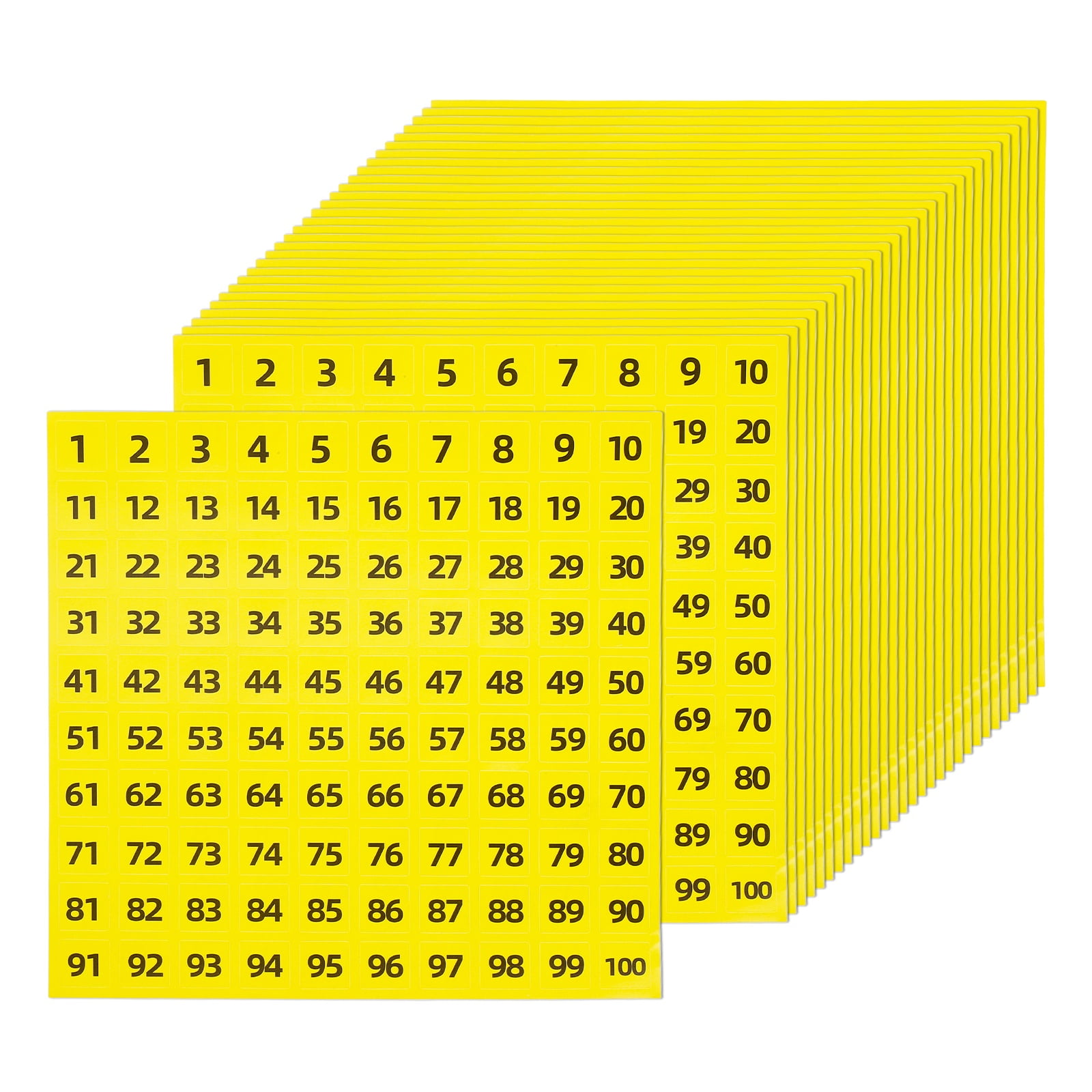 Uxcell 1 to 100 Number Stickers, 30Pcs 0.4 Inch Vinyl Consecutive ...