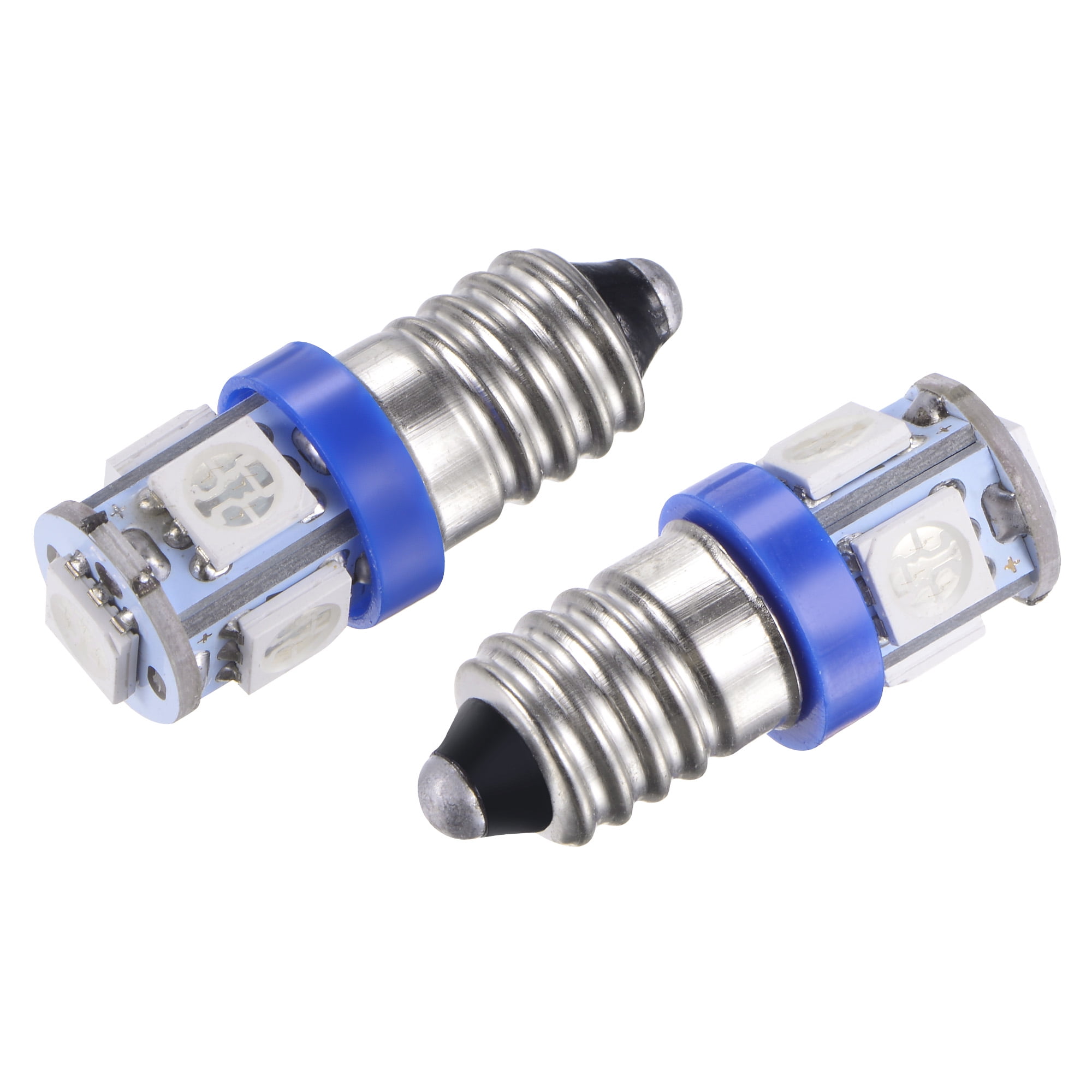 Uxcell 1.14"x0.43" 5-Surface 24V 1W E10 Mini LED Bulbs Lights Metal ...