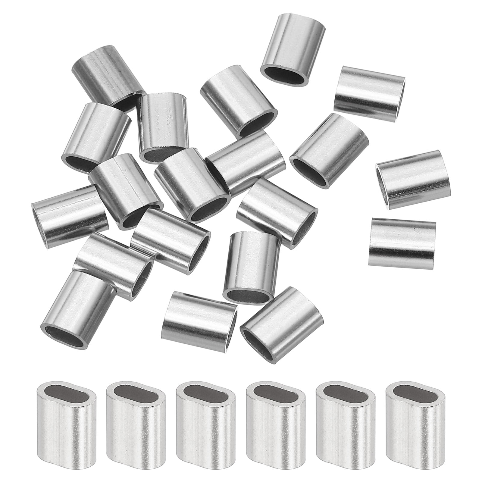 Uxcell 1/16"(2mm) Wire Rope Stop Sleeve, 304 stainless steel Cable Wire ...