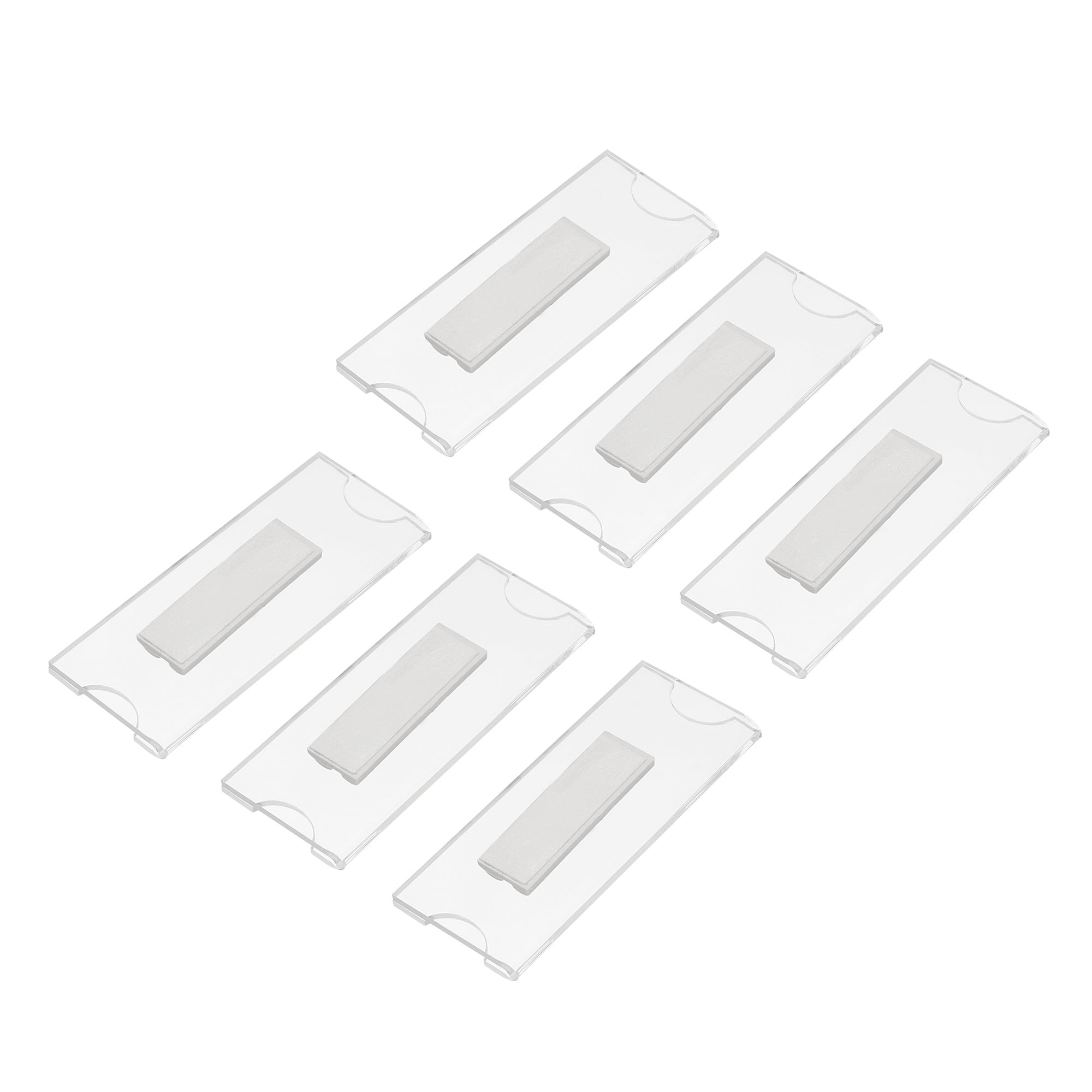 Uxcell 1.17 x 2.93inch Name Tags Kit,6pcs Acrylic Name Badge Holders ...