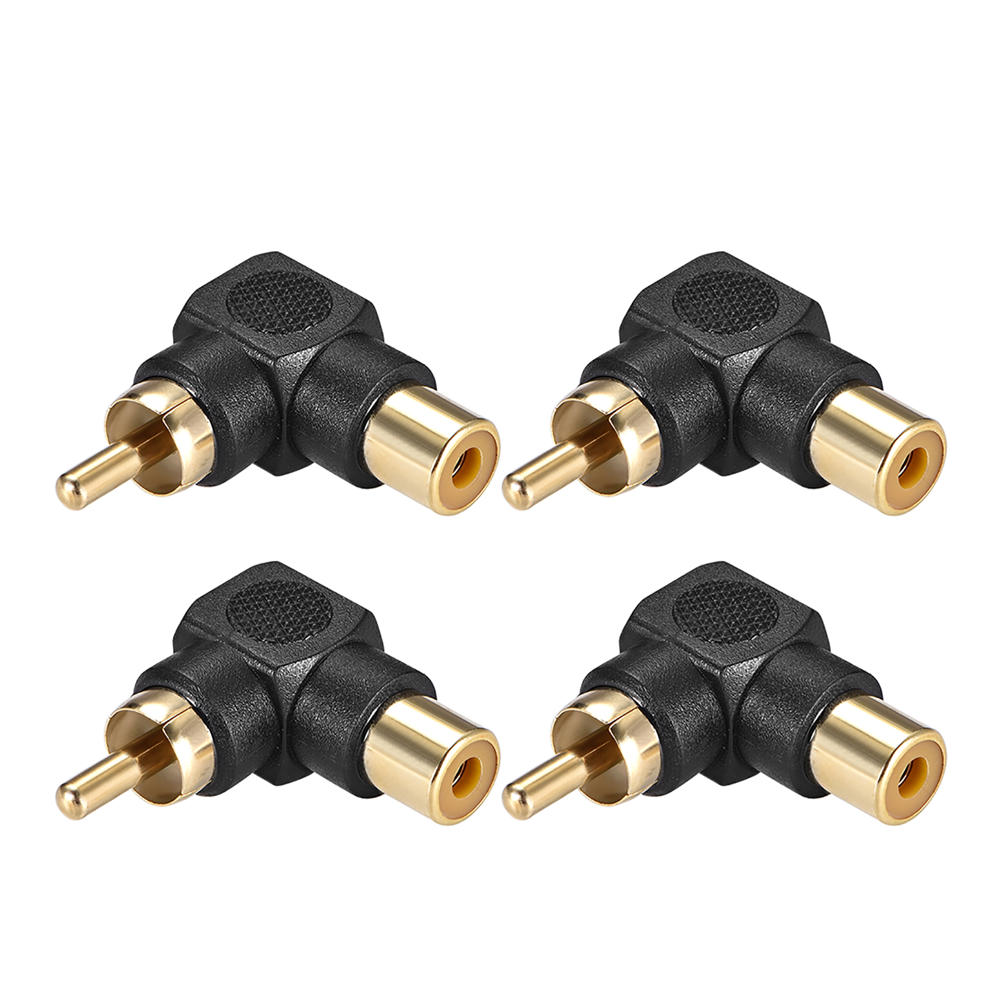 Uxcell 1.18''x1.02''x0.47'' RCA Male to Female 90 Degree Connector ...
