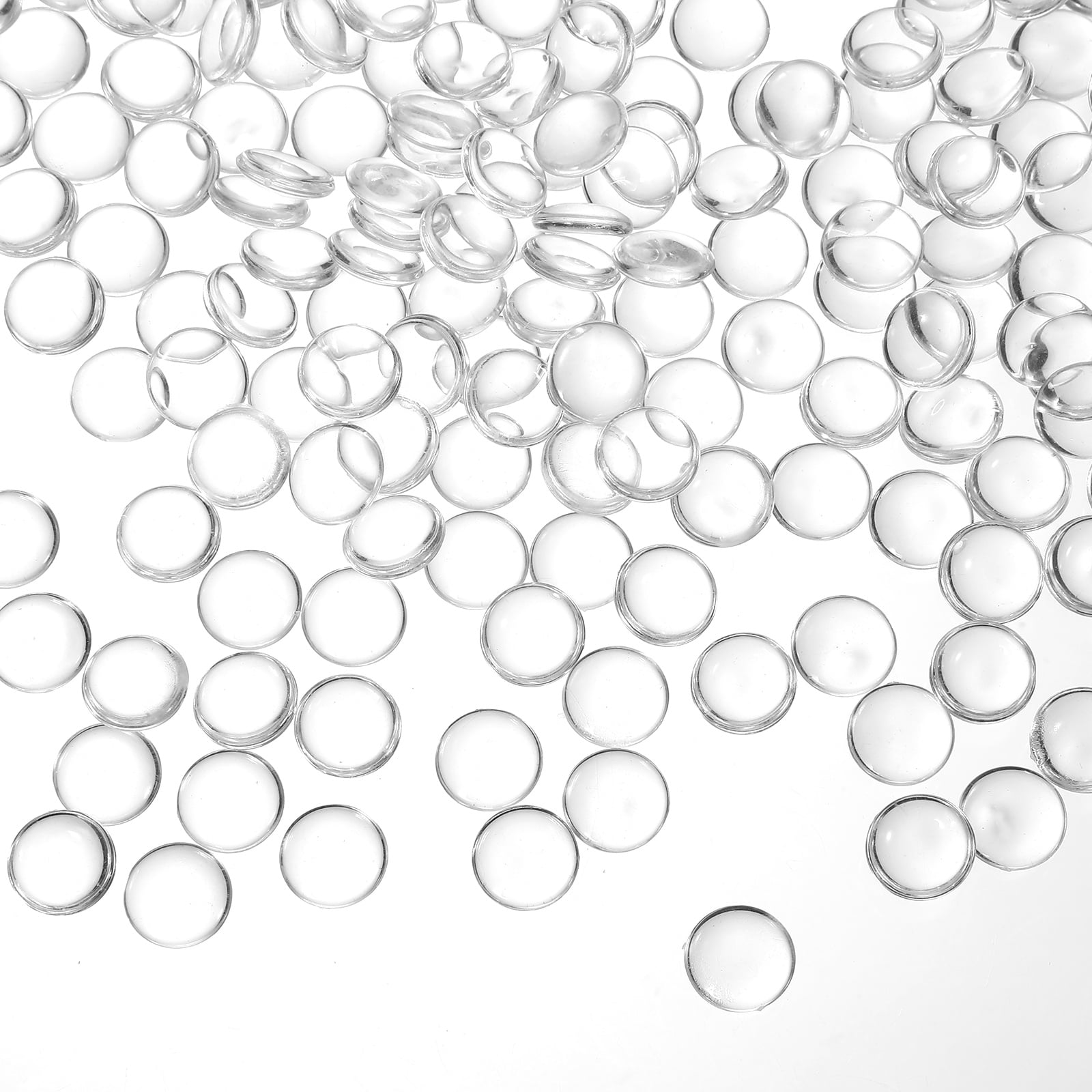 Uxcell 1.1LB Flat Marbles 15mm Mini Acrylic Gems for Vases Filler Glass ...