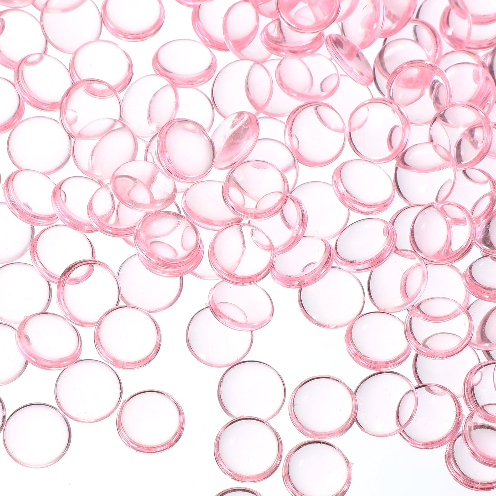 Uxcell 1.1LB Flat Marbles 15mm Mini Acrylic Gems for Vases Filler Glass ...