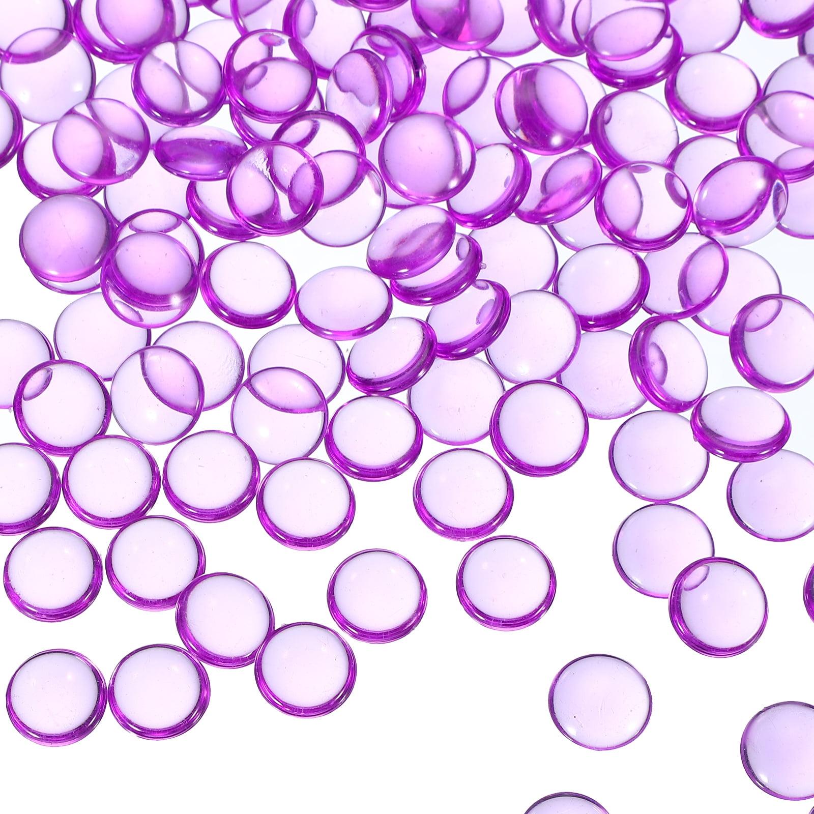 Uxcell 1.1LB Flat Marbles 15mm Mini Acrylic Gems for Vases Filler Glass ...