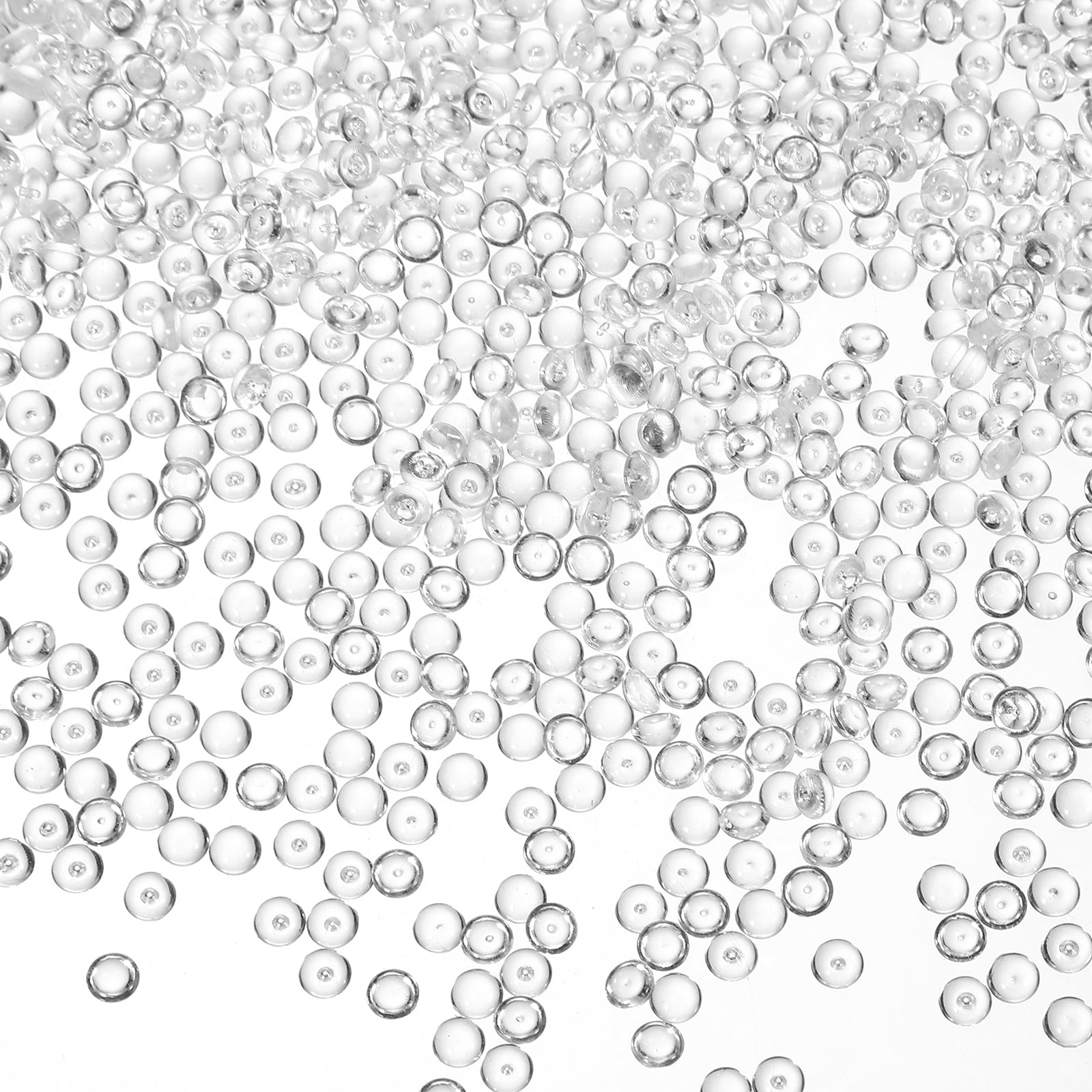 Uxcell 1.1LB Flat Marbles 5mm Mini Acrylic Gems for Vases Filler Glass ...