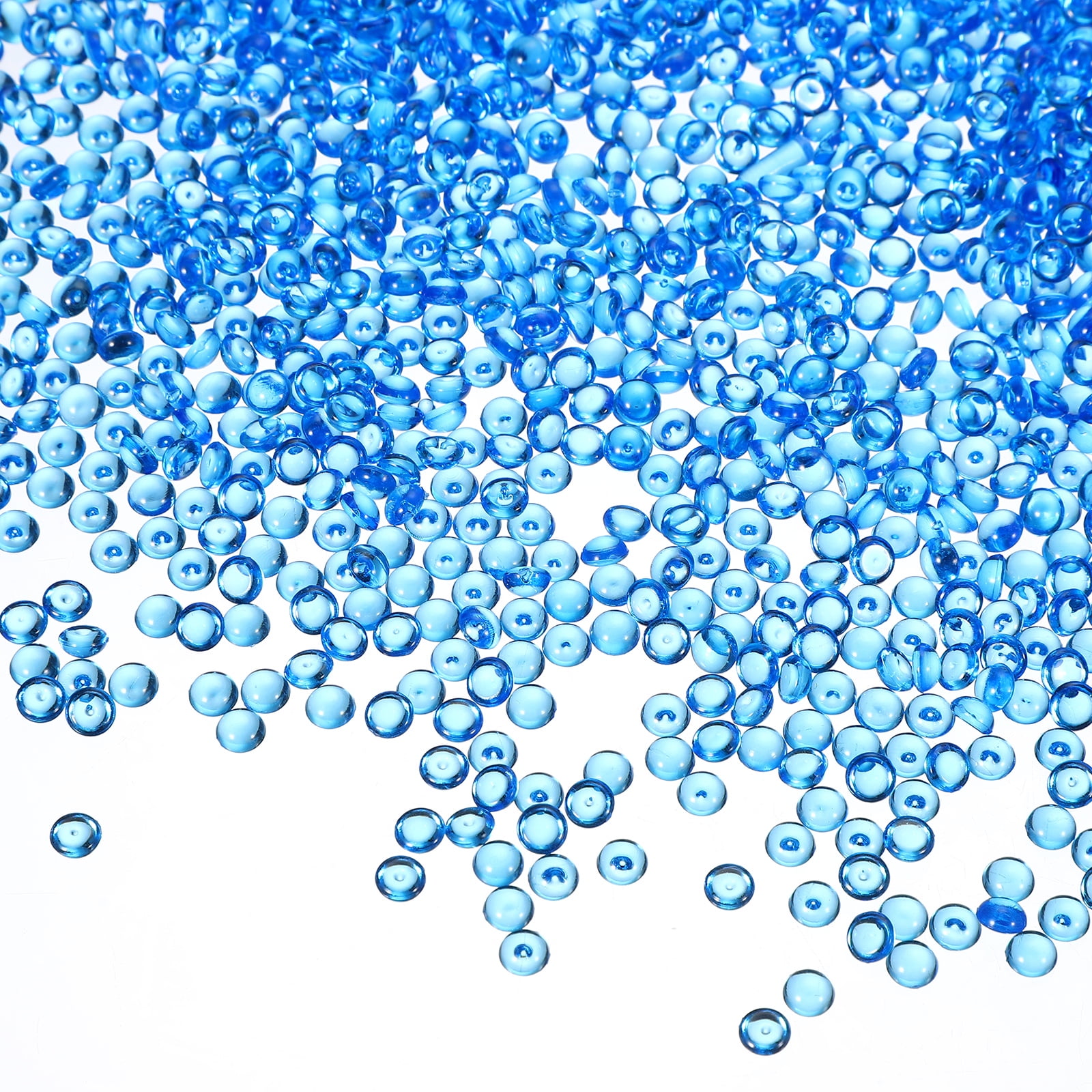 Uxcell 1.1LB Flat Marbles 5mm Mini Acrylic Gems for Vases Filler Glass ...