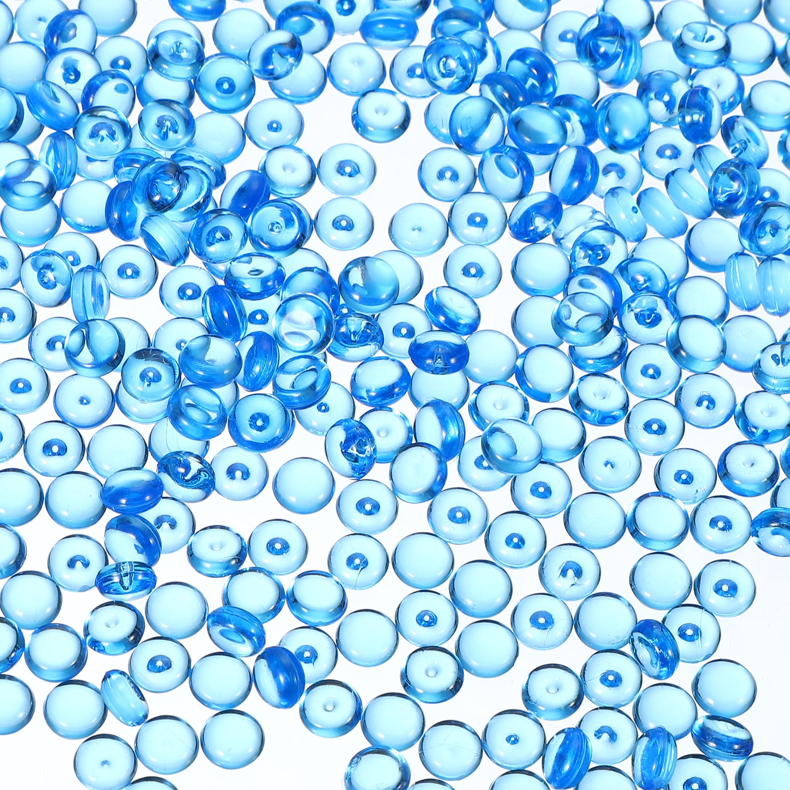 Uxcell 1.1LB Flat Marbles 7mm Mini Acrylic Gems for Vases Filler Glass ...