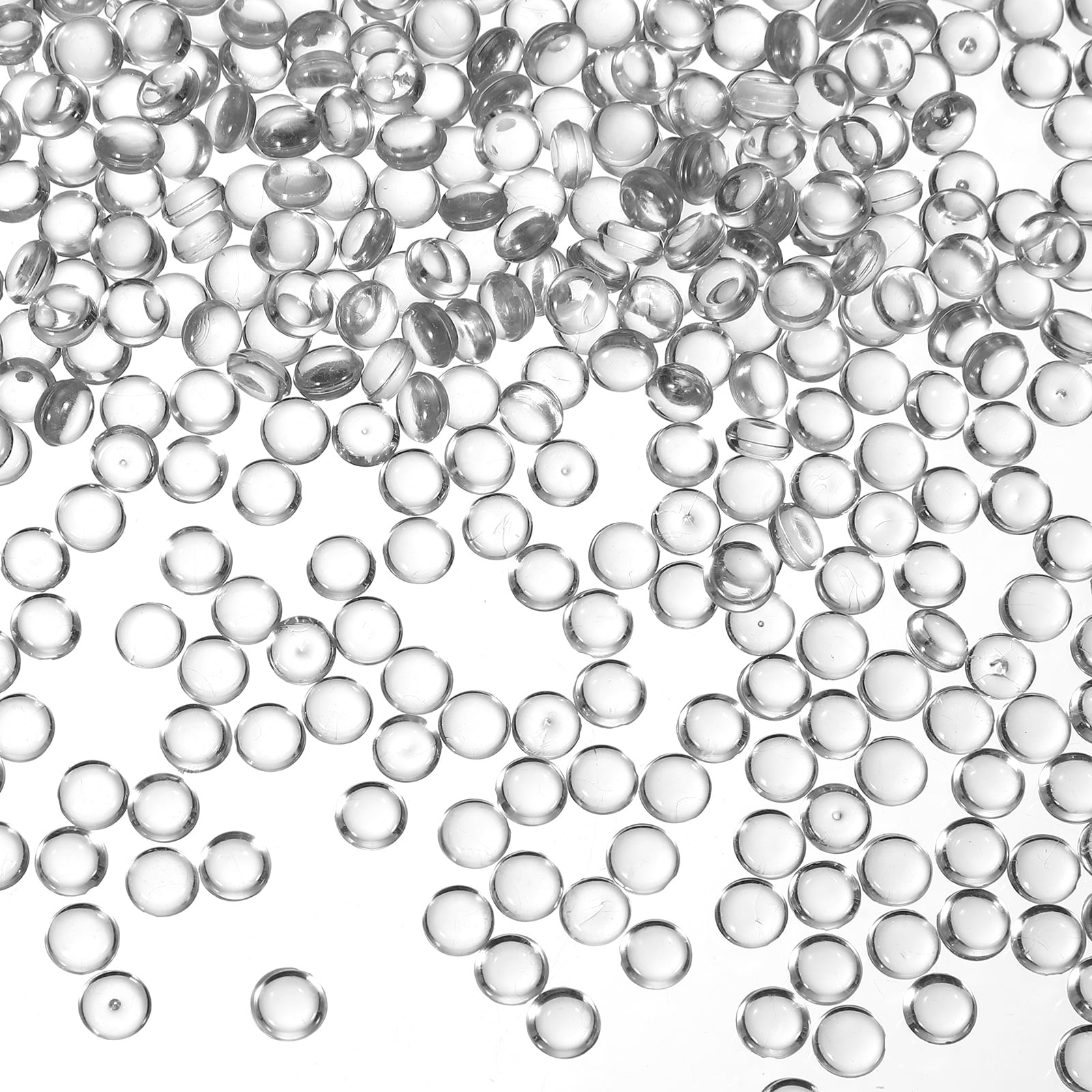 Uxcell 1.1LB Flat Marbles 7mm Mini Acrylic Gems for Vases Filler Glass ...