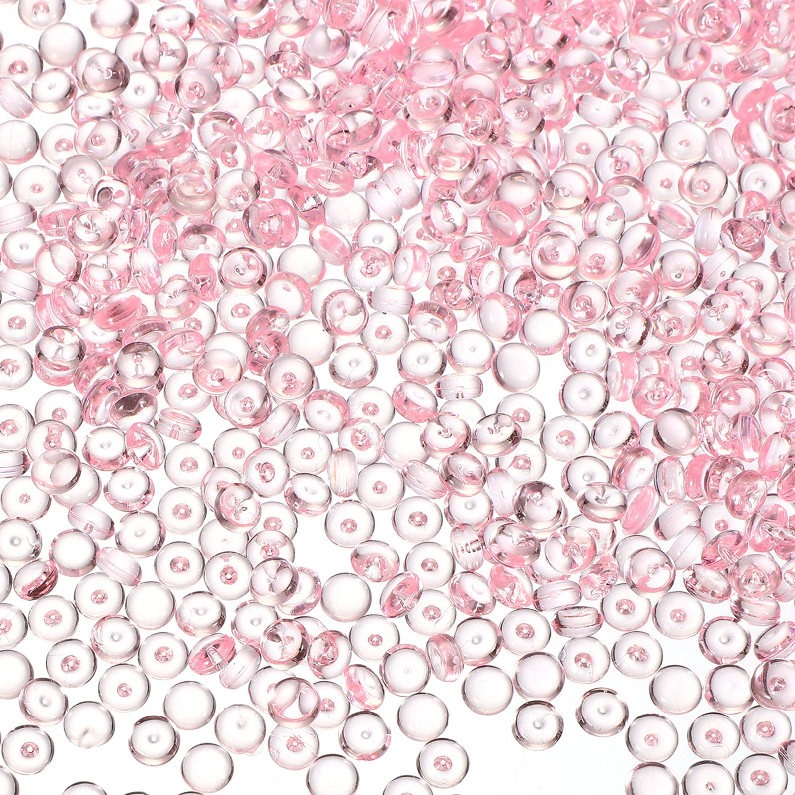 Uxcell 1.1LB Flat Marbles 7mm Mini Acrylic Gems for Vases Filler Glass ...